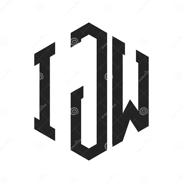 IJW Logo Design. Initial Letter IJW Monogram Logo Using Hexagon Shape ...