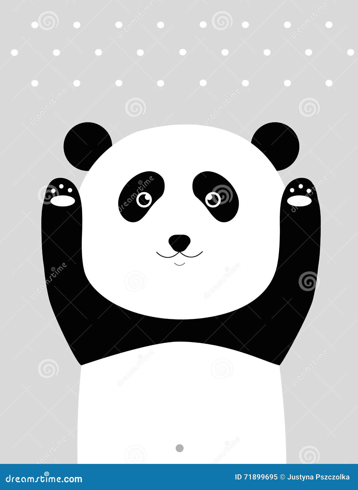 Ik ben panda vector illustratie. Illustration of kaart - 71899695