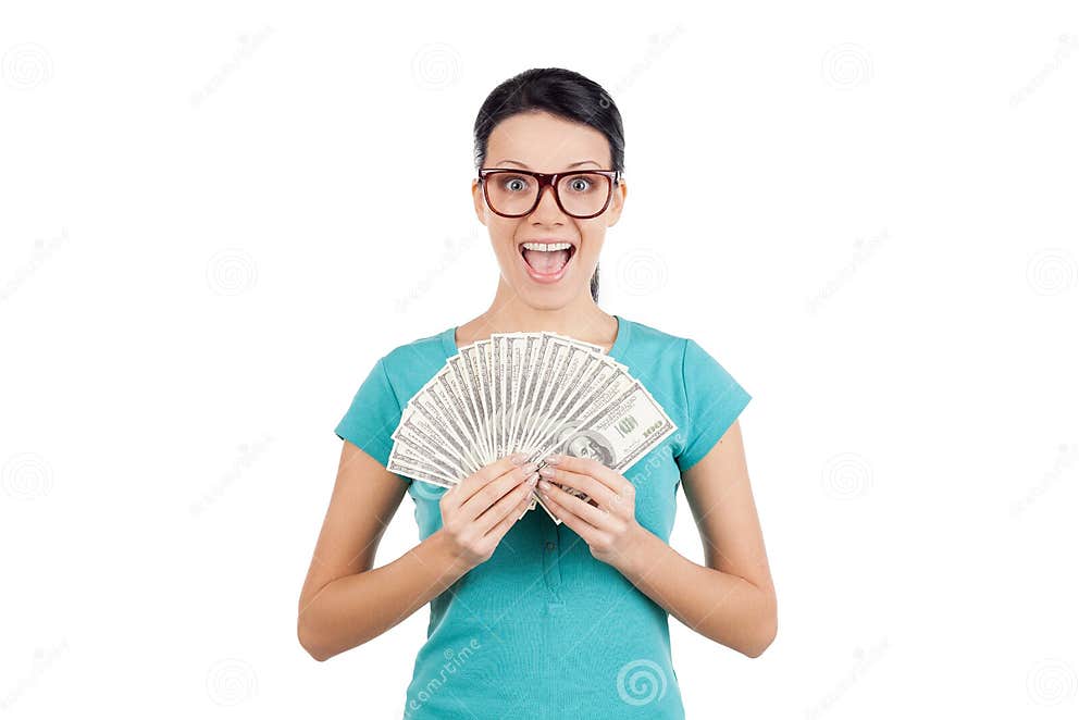 Ik ben rijk! stock foto. Image of concepten, haar, volwassen - 35753824