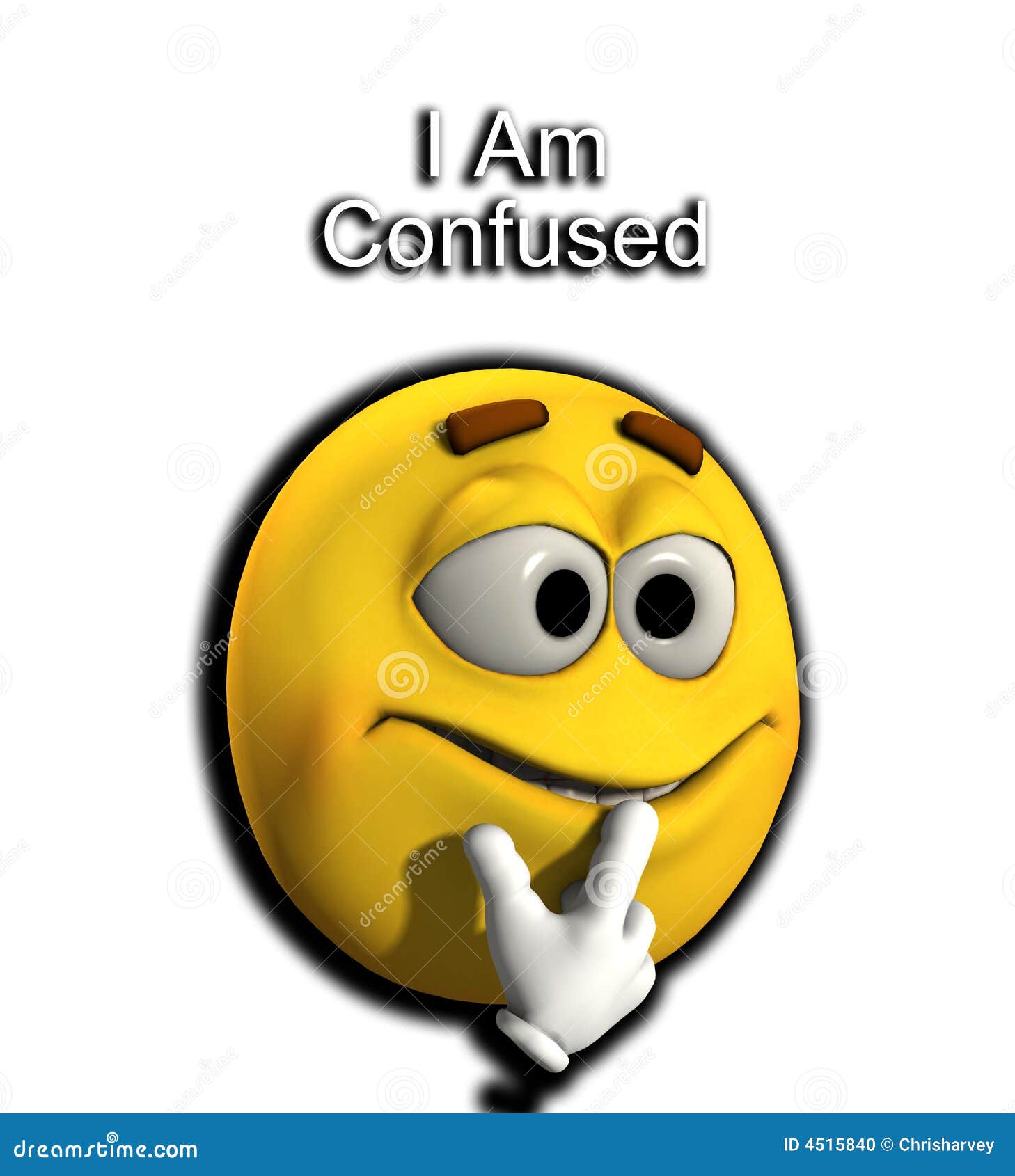 Ik ben Verward stock illustratie. Illustration of emotie - 4515840