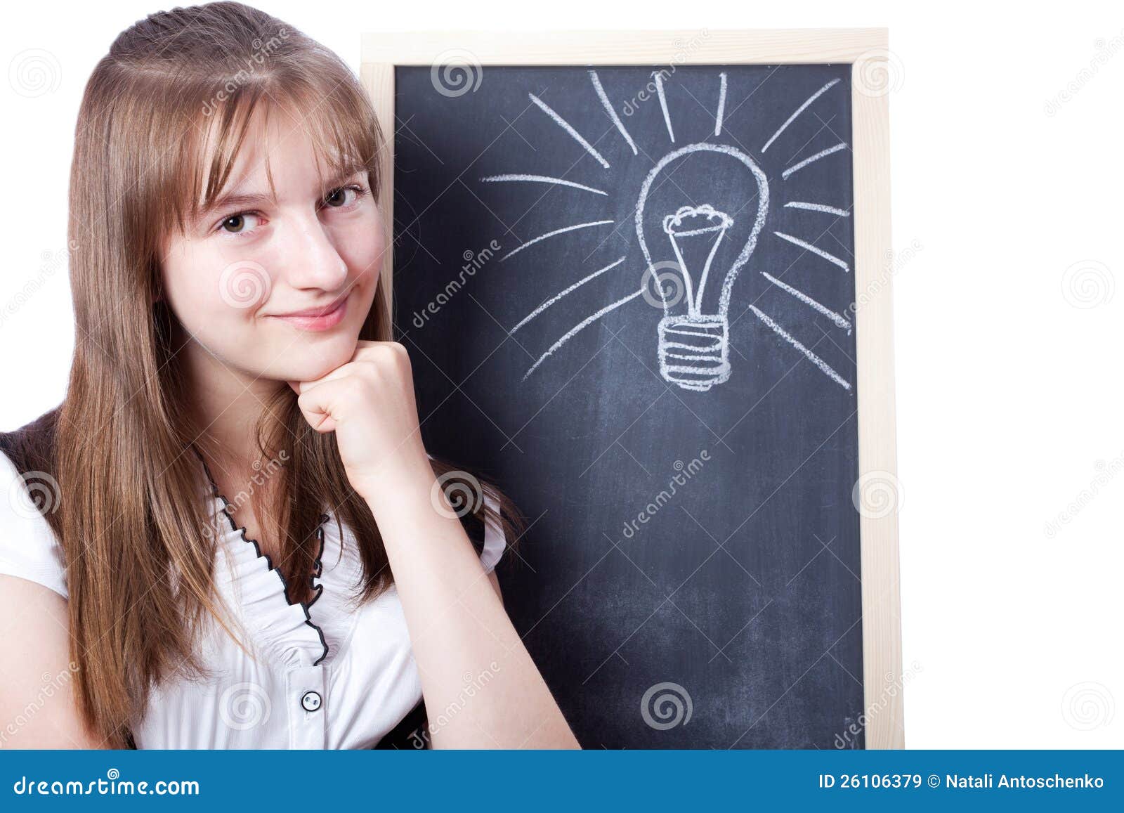 Ik heb een goed idee stock afbeelding. Image of emoties - 26106379