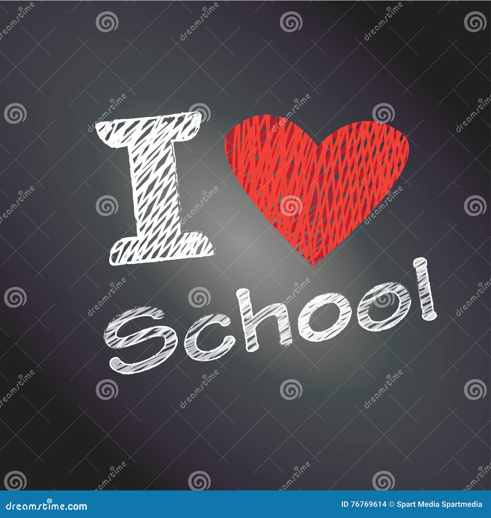 Ik houd van school vector illustratie. Illustration of elementair ...