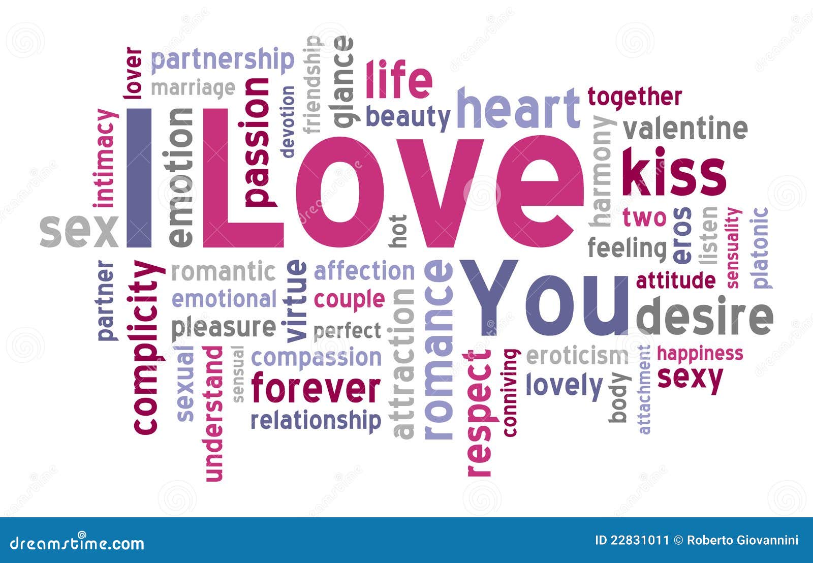 Ik houd van u Word Wolk vector illustratie. Illustration of ...