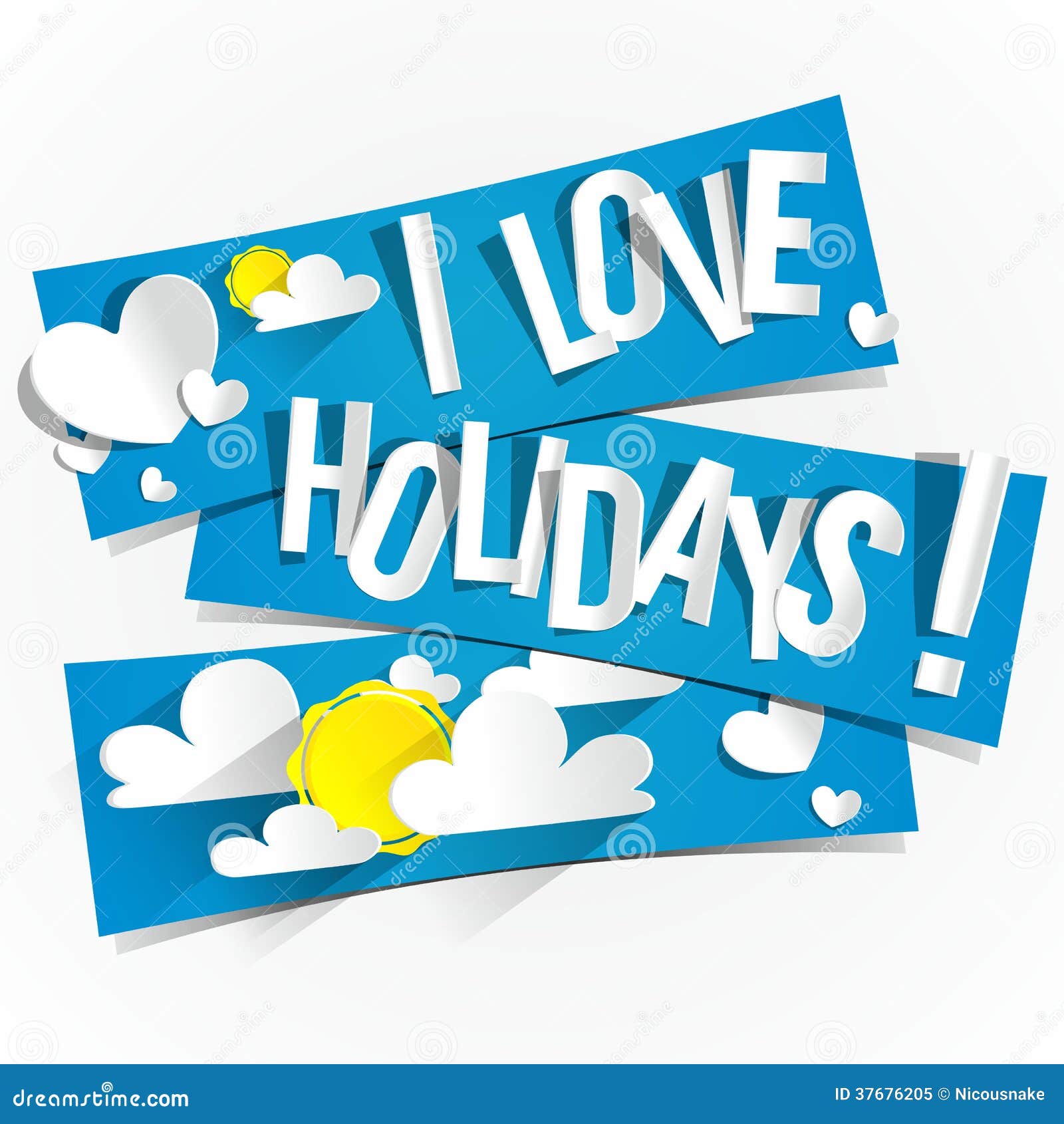 Ik houd van Vakantie vector illustratie. Illustration of achtergrond ...