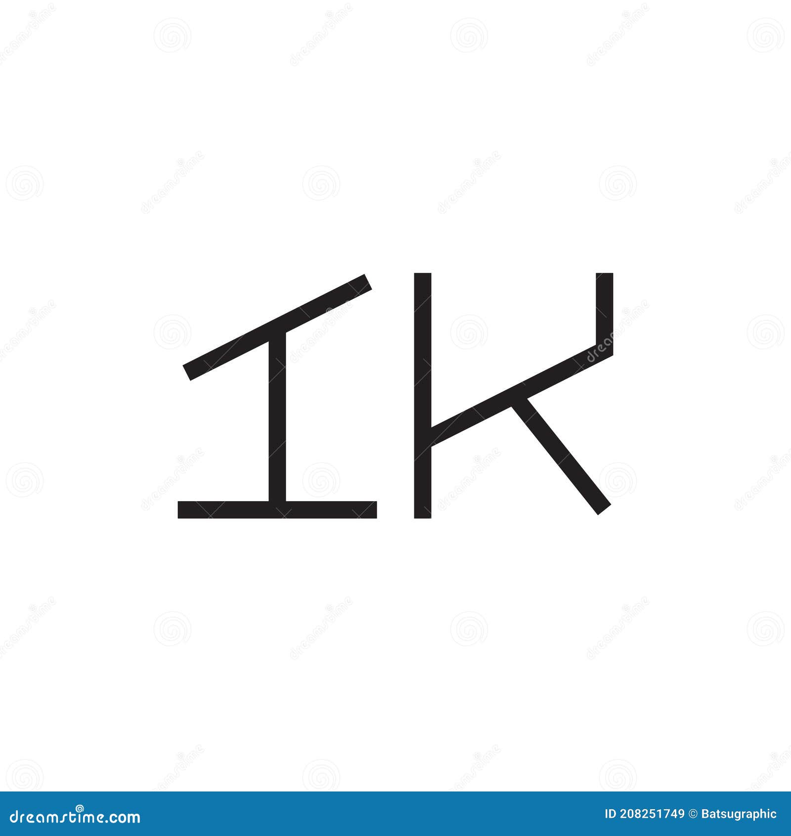 Ik Initial Letter Vector Logo Icon Stock Vector - Illustration of ...