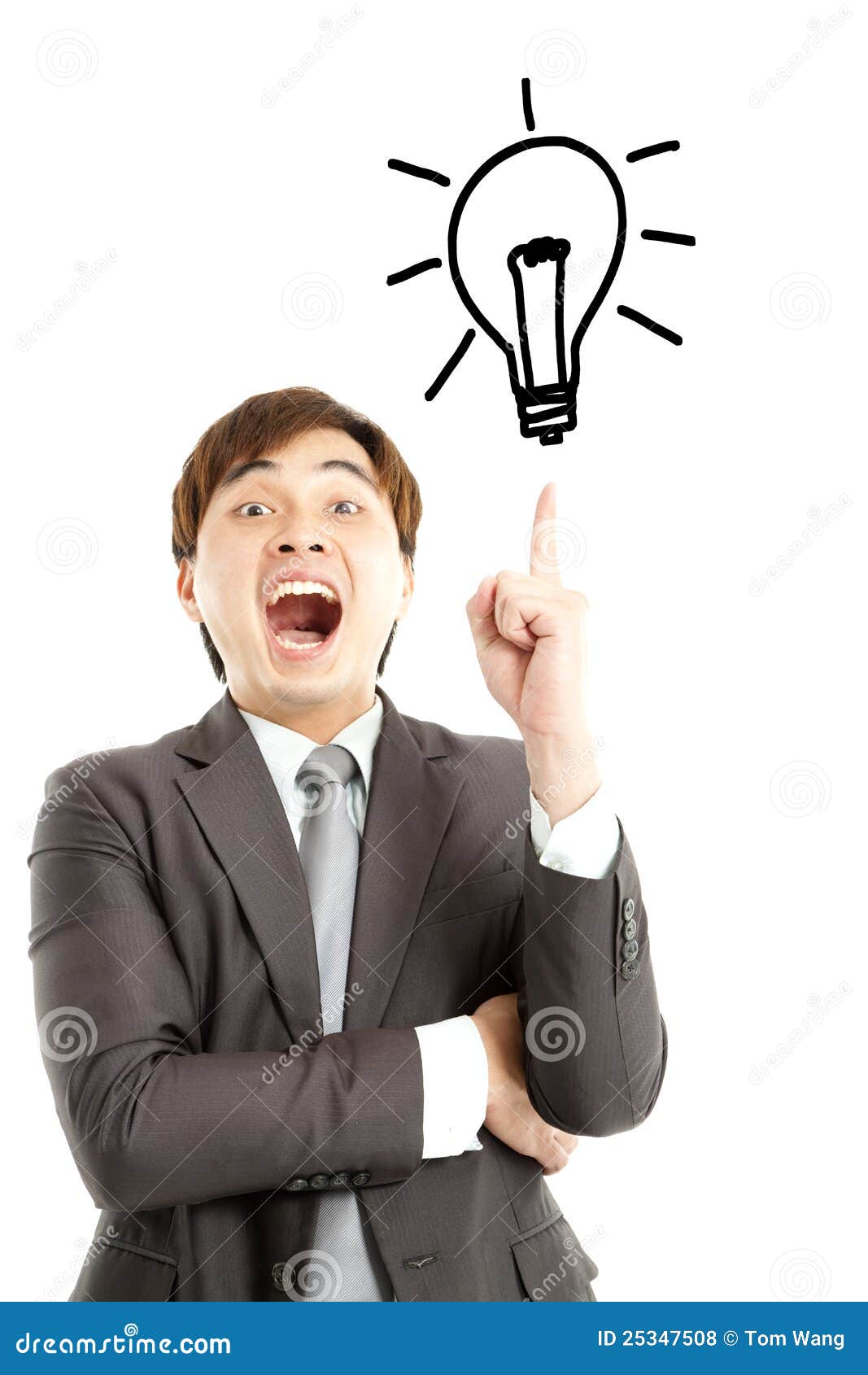 Ik kreeg het idee stock foto. Image of hierboven, zakenman - 25347508