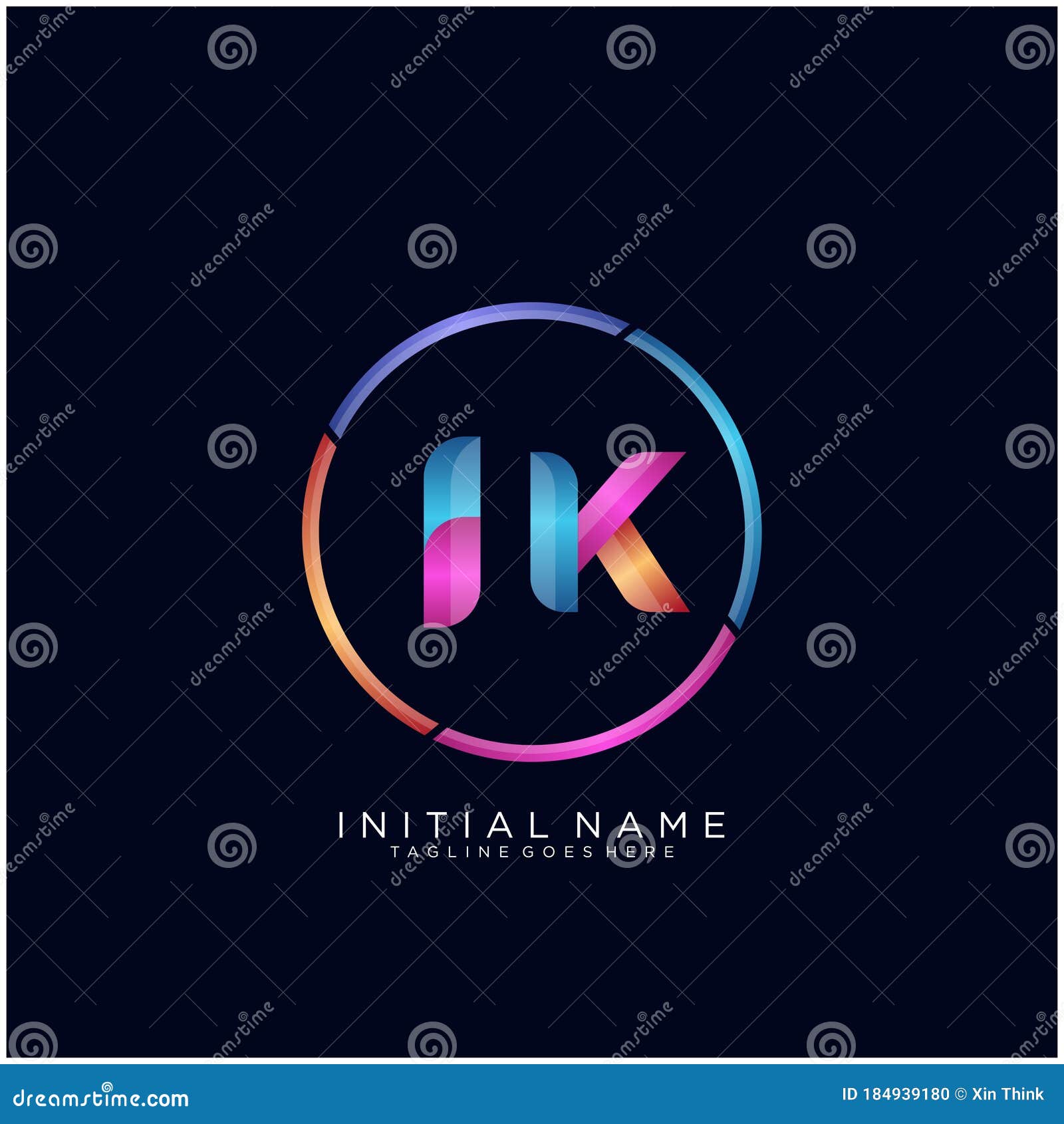 IK Letter Logo Icon Design Template Elements Stock Vector ...