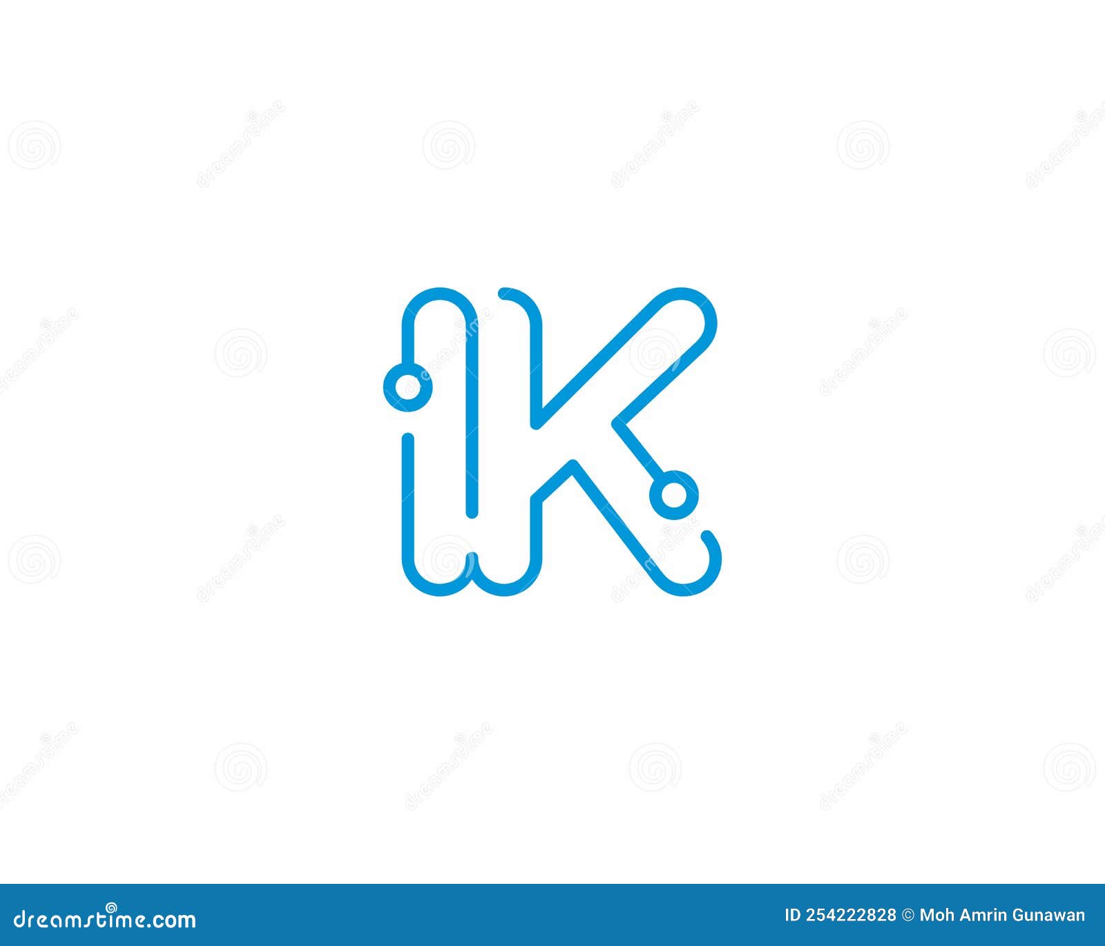 IK Letters, Electronic Circuit, Technology Logo Design Vector 001 Stock ...
