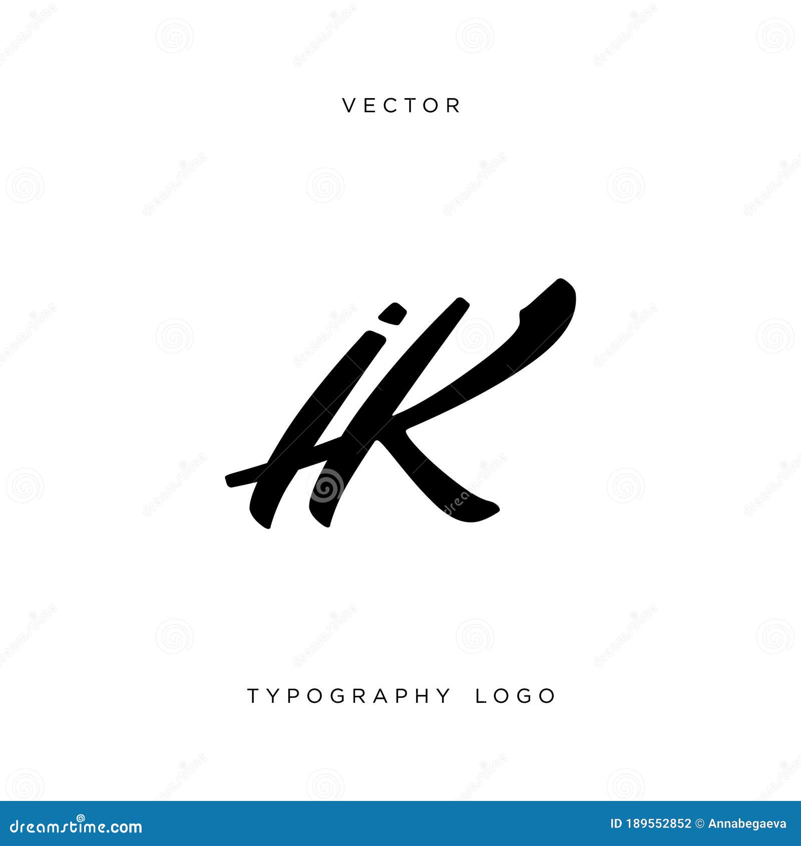 IK Letters Monogram. Vector Typography Logotype Stock Vector ...