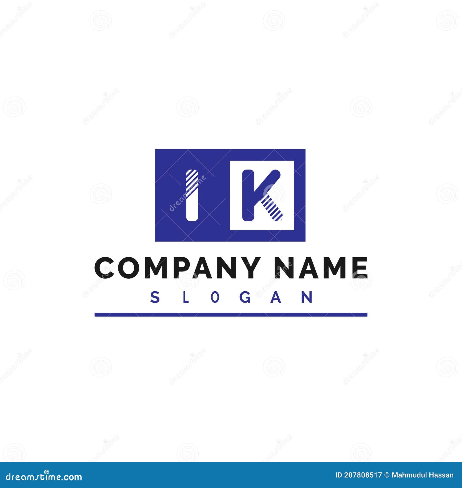 IK Logo Design. IK Letter Logo Vector Illustration - Vector Stock ...