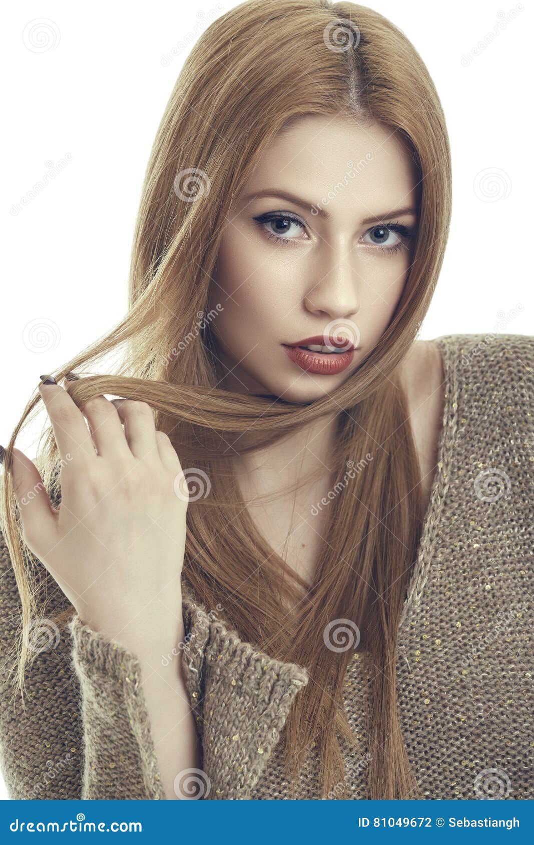 Ik Neem Goede Zorg Van Mijn Haar Stock Foto - Image of portret, manier ...