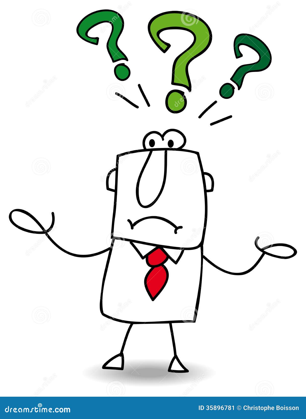 Ik weet niet het stock illustratie. Illustration of mens - 35896781