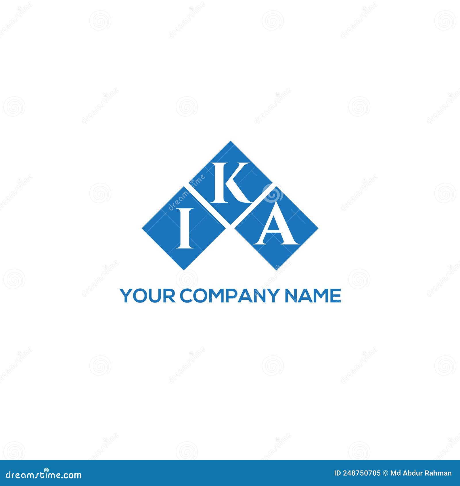 IKA Letter Logo Design on WHITE Background. IKA Creative Initials ...