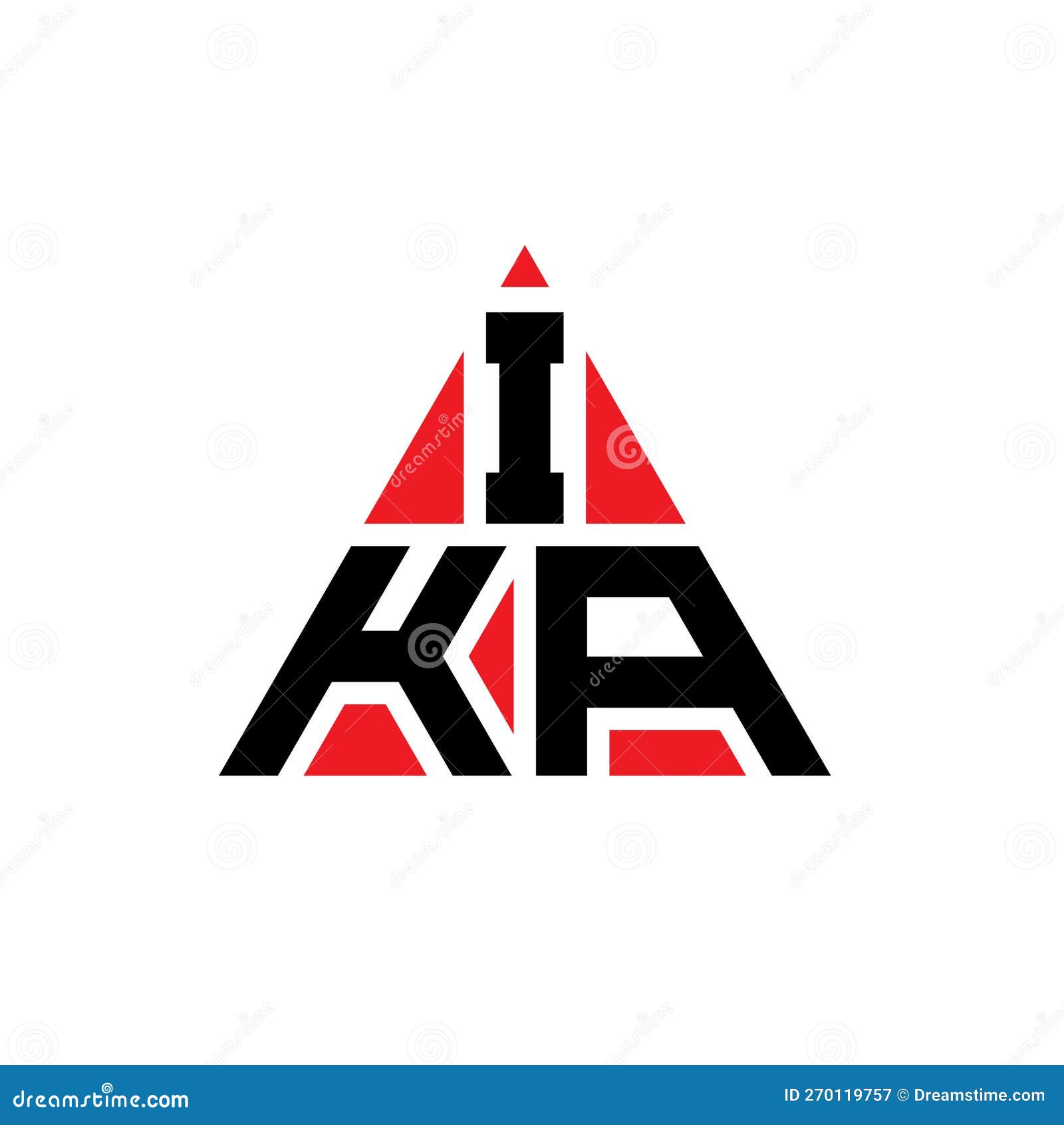 IKA Triangle Letter Logo Design with Triangle Shape. IKA Triangle Logo ...