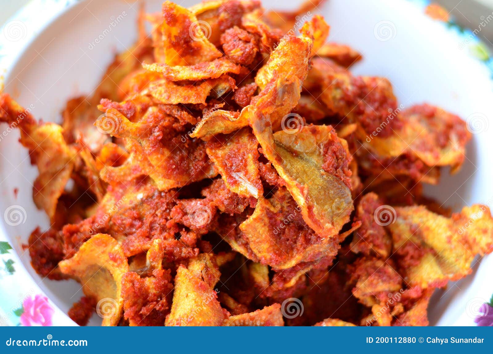 Ikan Asin Sambar Balado, or Salt Fish with Chilli Stock Photo - Image ...