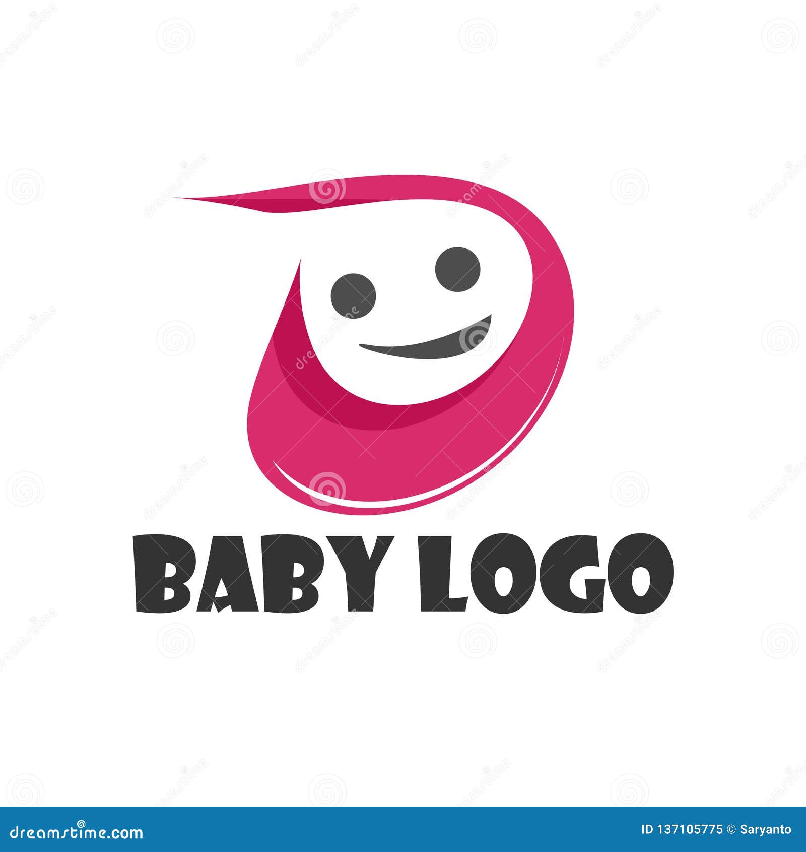 Baby Funny Stock Logo Template. Vector Stock Vector - Illustration of ...