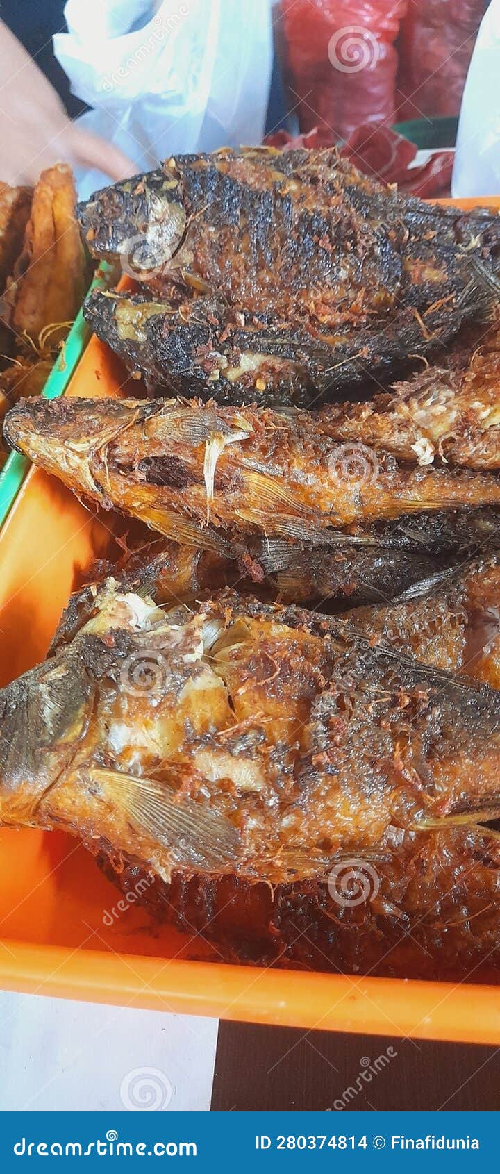 Crispy Deep Fried Gold Fish Stock Photo - Image of crispy, deep: 280374814