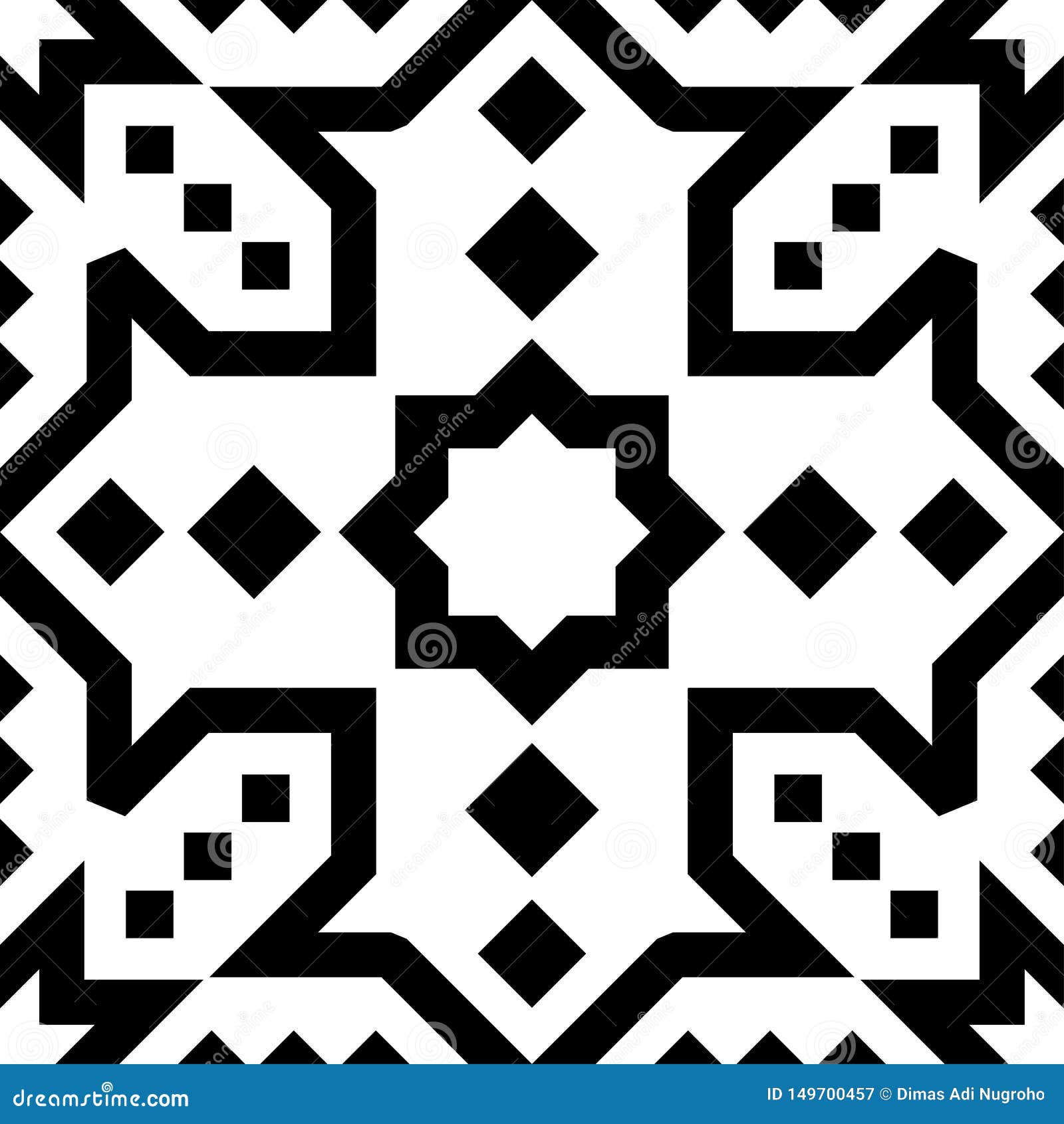 Islamic Pattern. Ikat Ethnic Seamless Pattern Illustration. Tribal ...