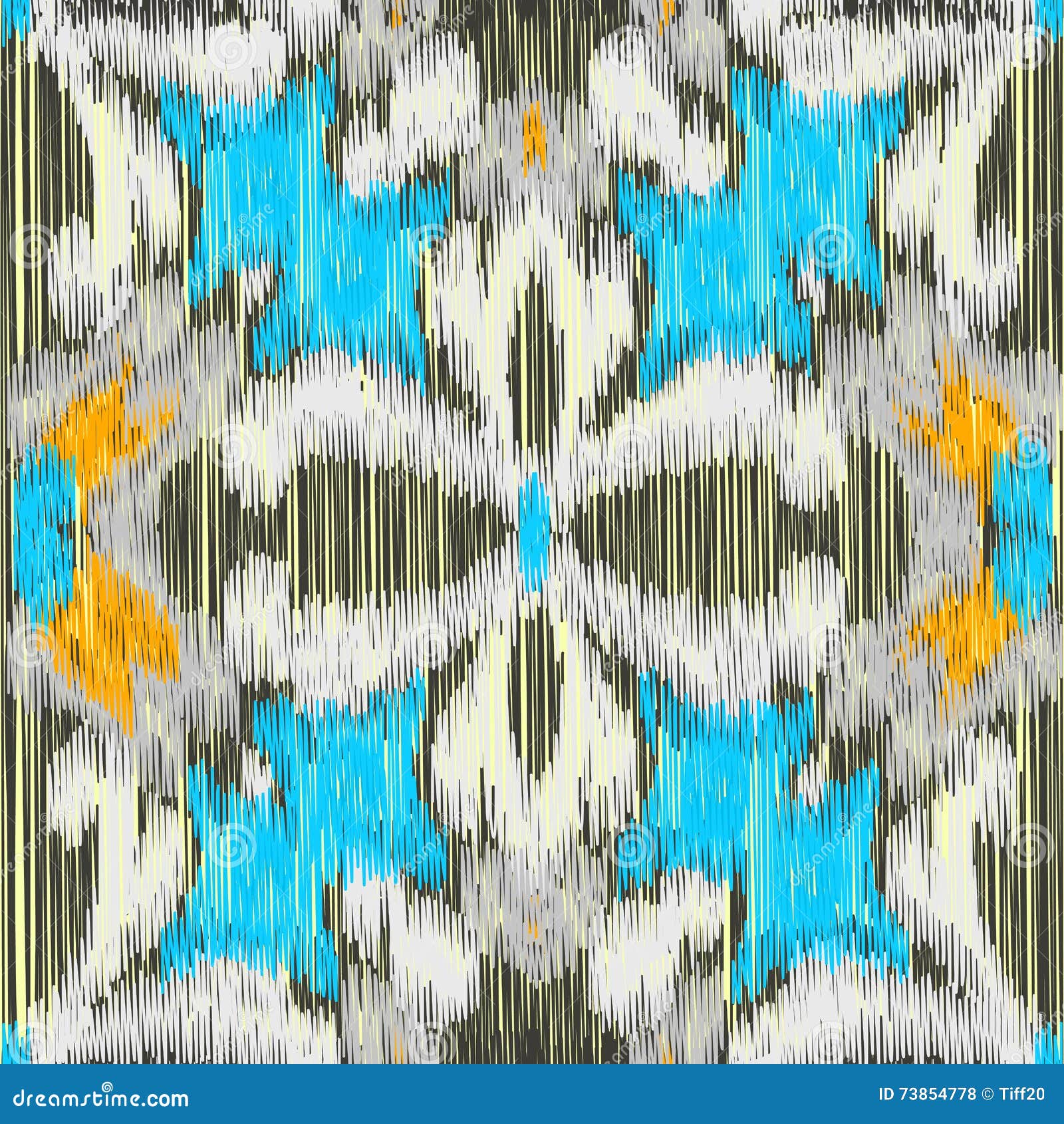 Ikat Pattern stock vector. Illustration of geometric - 73854778