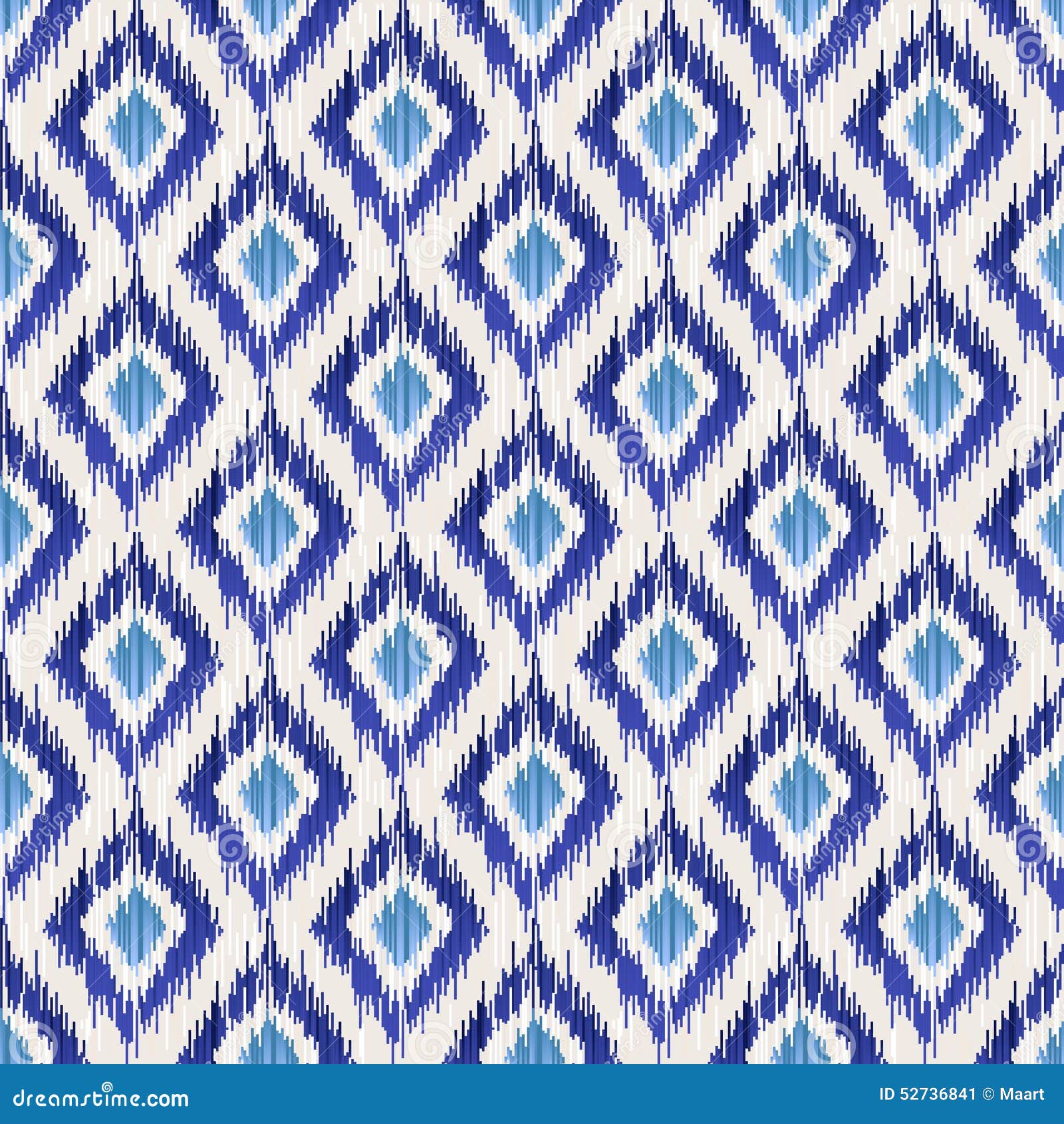 Ikat Seamless Pattern As Cloth, Curtain, Textile Design, Wallpa Stock ...