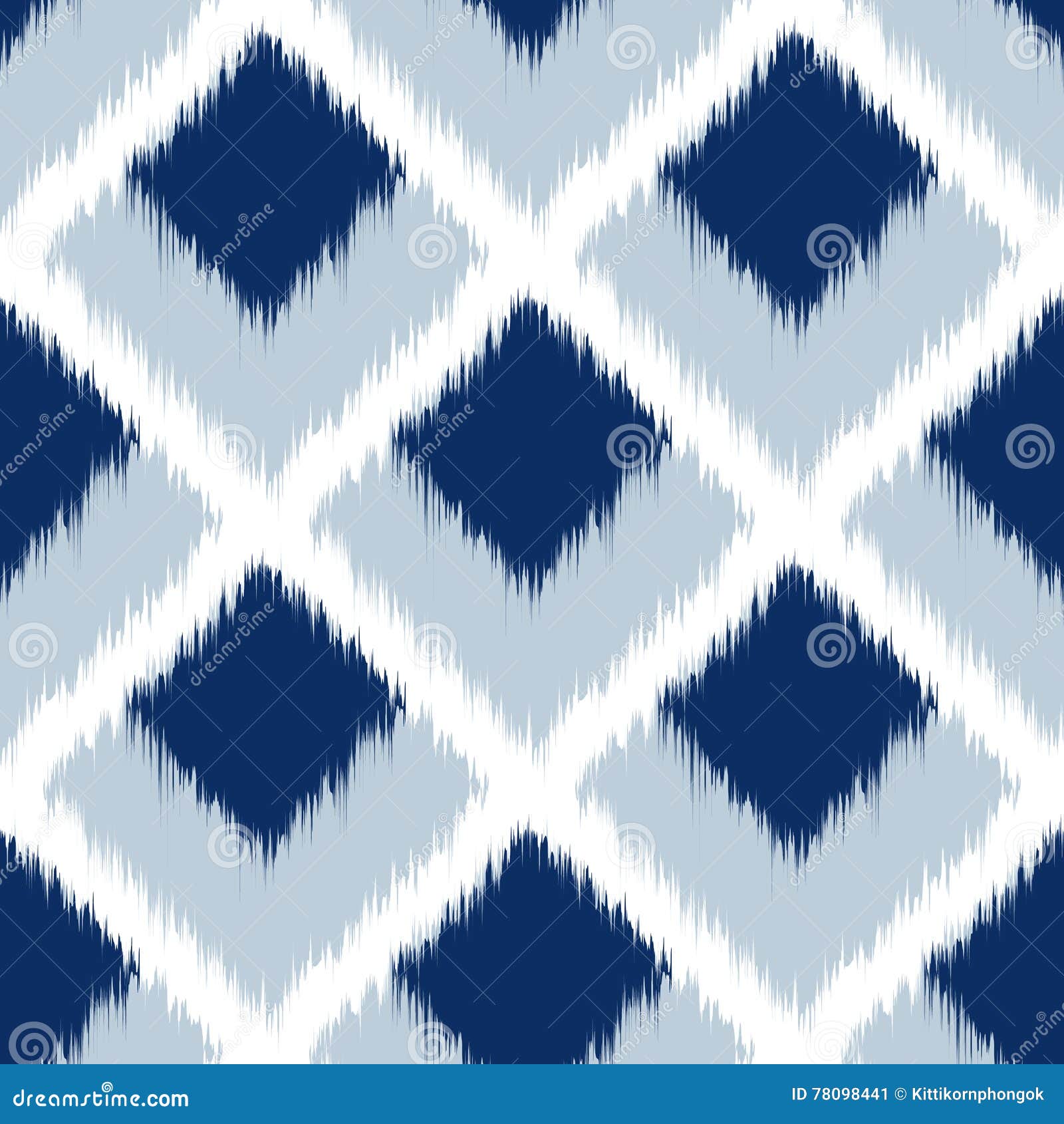 Ikat Seamless Pattern Design for Fabric Stock Illustration ...