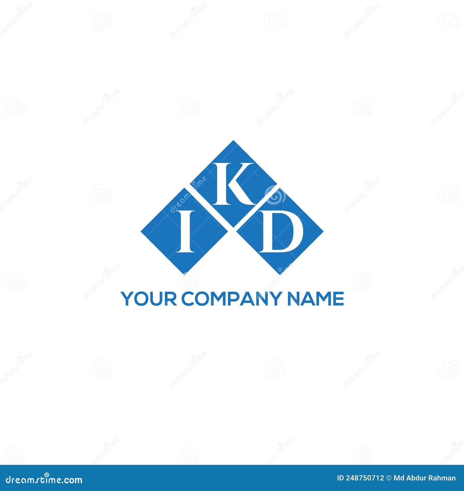 IKD Letter Logo Design on WHITE Background. IKD Creative Initials ...