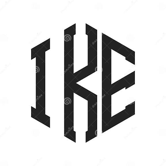 IKE Logo Design. Initial Letter IKE Monogram Logo Using Hexagon Shape ...