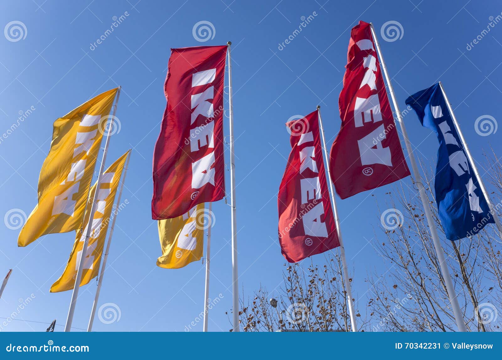 IKEA flags editorial photo. Image of logo, letter, vertical - 70342231