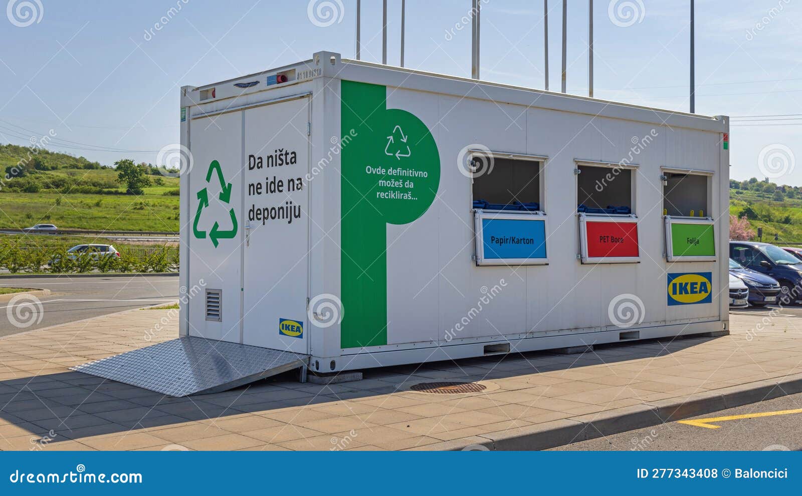 Ikea Recycling Container editorial stock photo. Image of belgrade ...