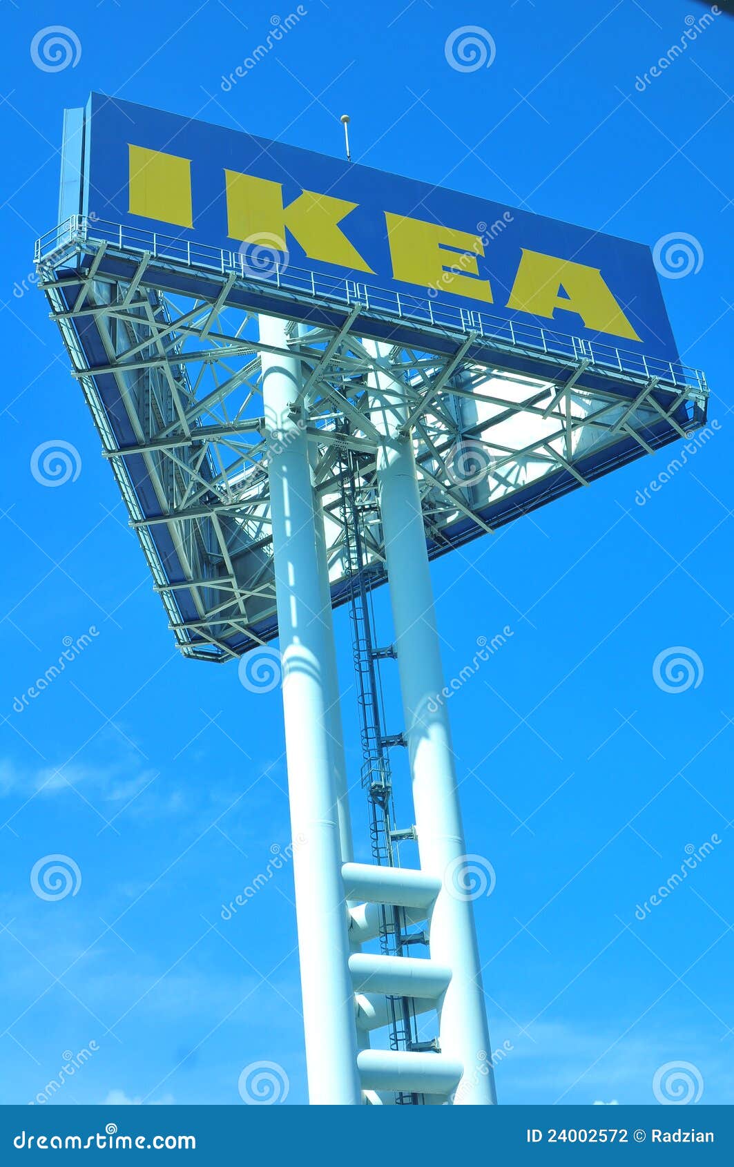 Ikea Sign Brand Shop And Text Logo On Waving Flags Colorful Editorial ...