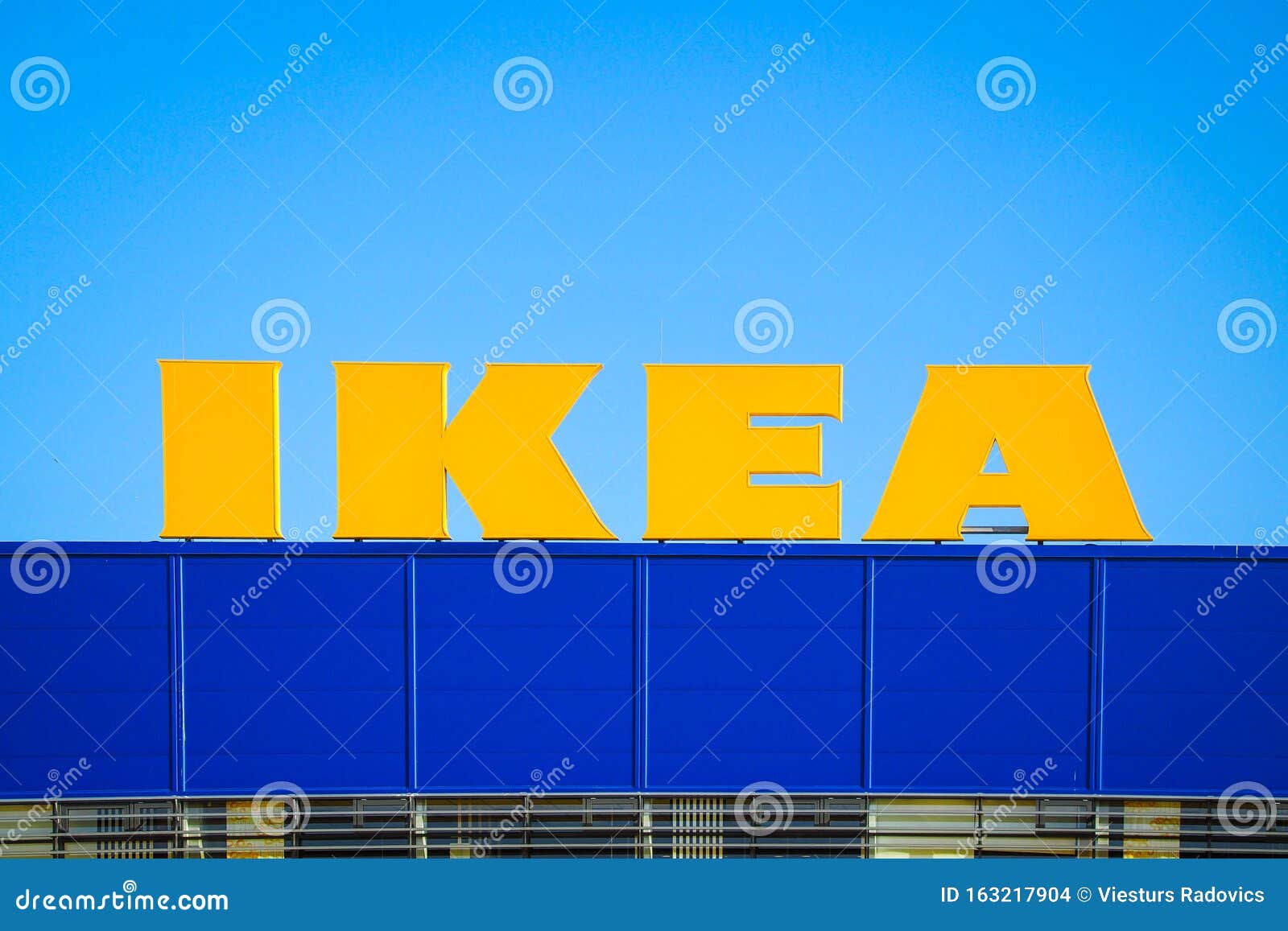 The IKEA Store Logo on the Top of the IKEA Building Editorial Stock ...