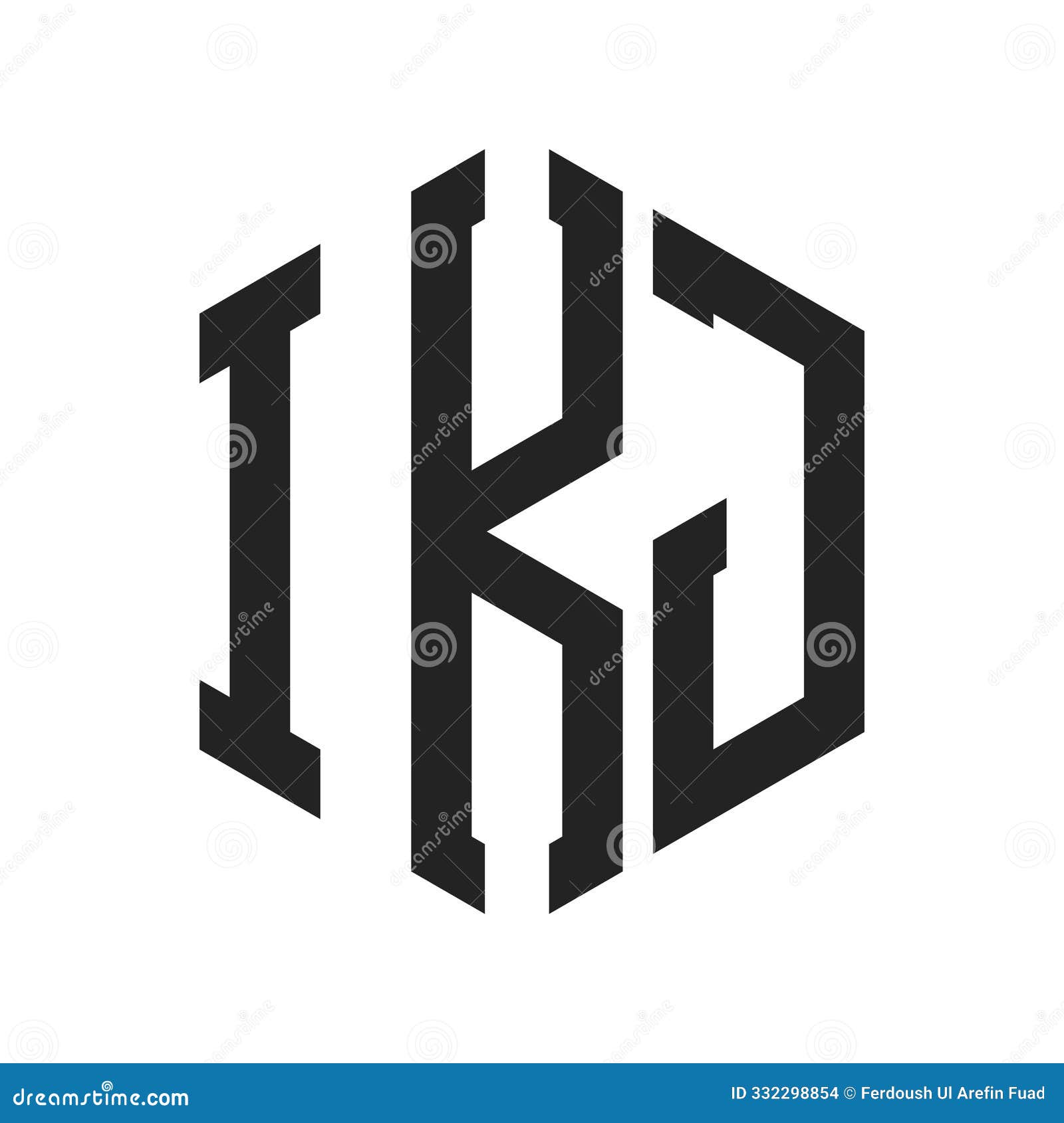 IKJ Logo Design. Initial Letter IKJ Monogram Logo Using Hexagon Shape ...