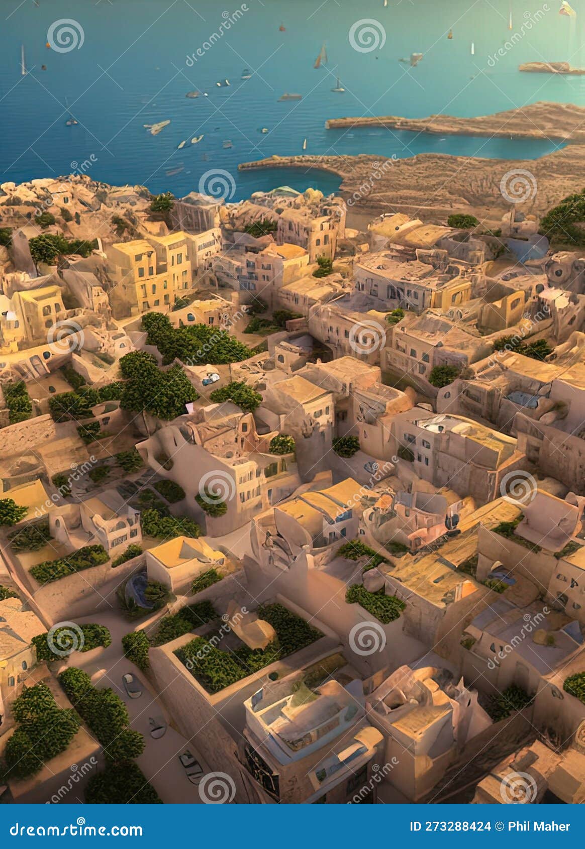 Iklin, Iklin, Malta. Generative AI. Stock Illustration - Illustration ...