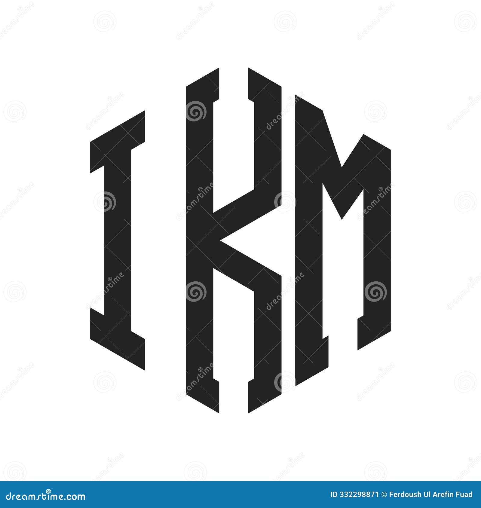 IKM Logo Design. Initial Letter IKM Monogram Logo Using Hexagon Shape ...