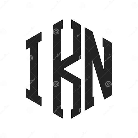 IKN Logo Design. Initial Letter IKN Monogram Logo Using Hexagon Shape ...