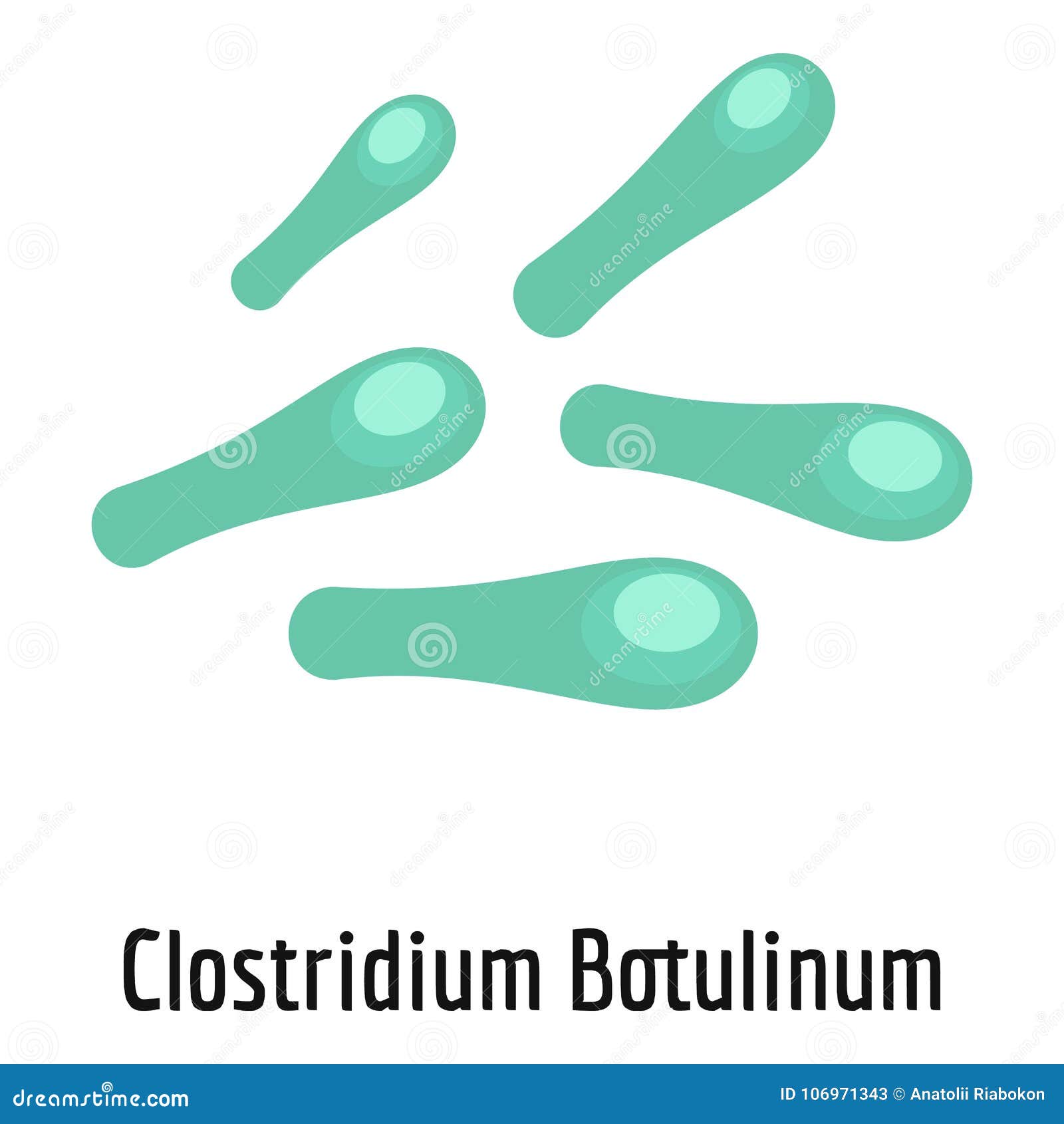 Ikone Des Clostridium Botulinum, Karikaturart Vektor Abbildung ...