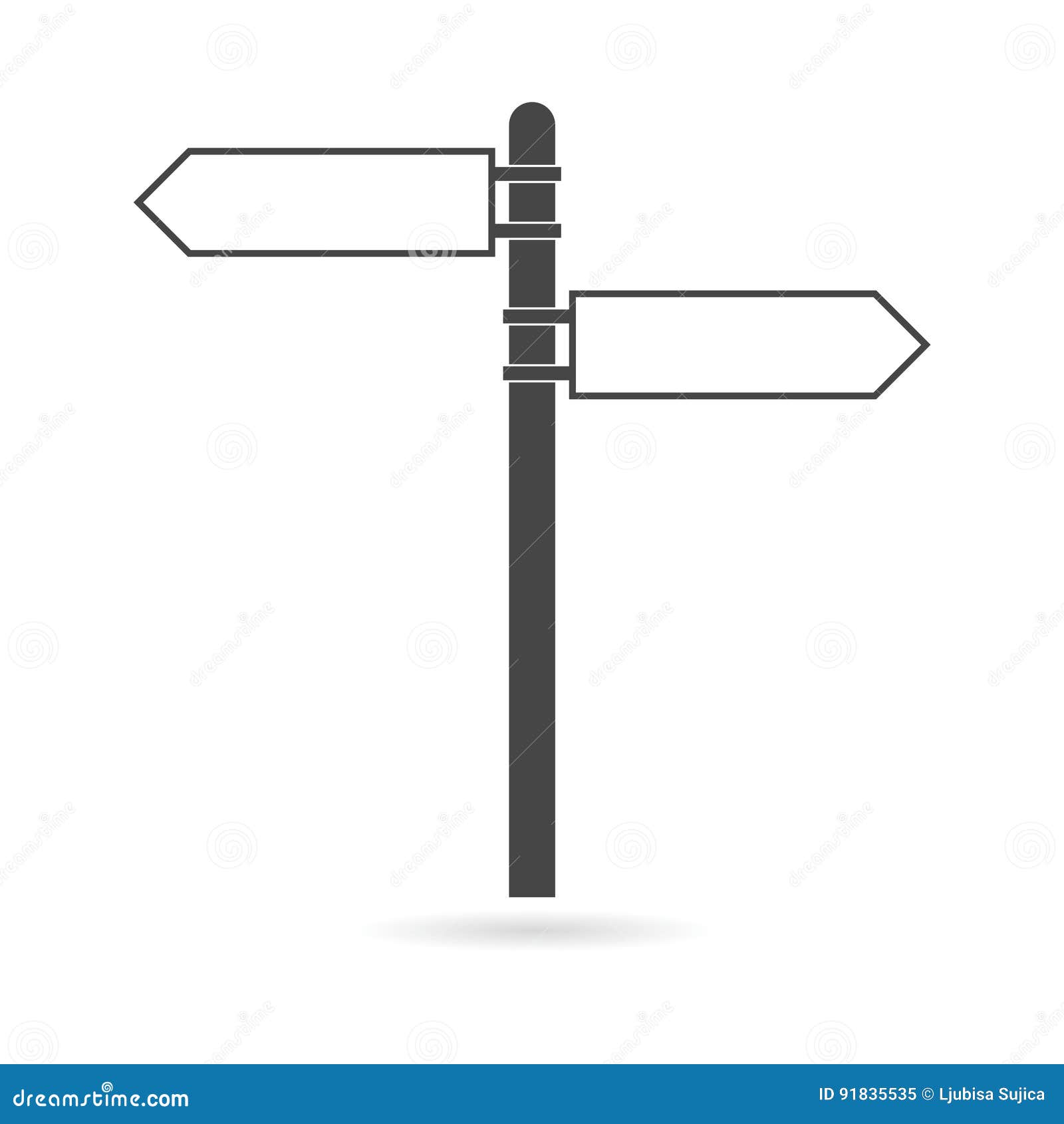 Ikone des Wegweisers vektor abbildung. Illustration von wahl - 91835535