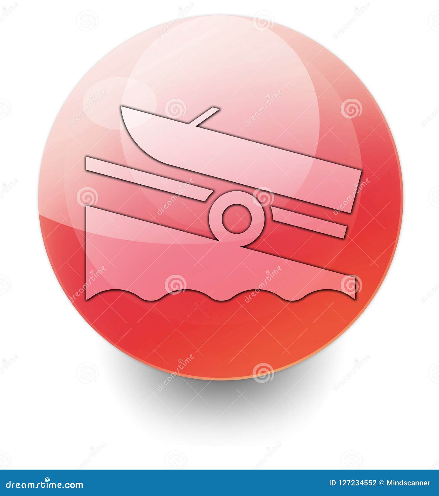 Ikone, Knopf, Piktogramm-Boots-Rampe Stock Abbildung - Illustration von ...