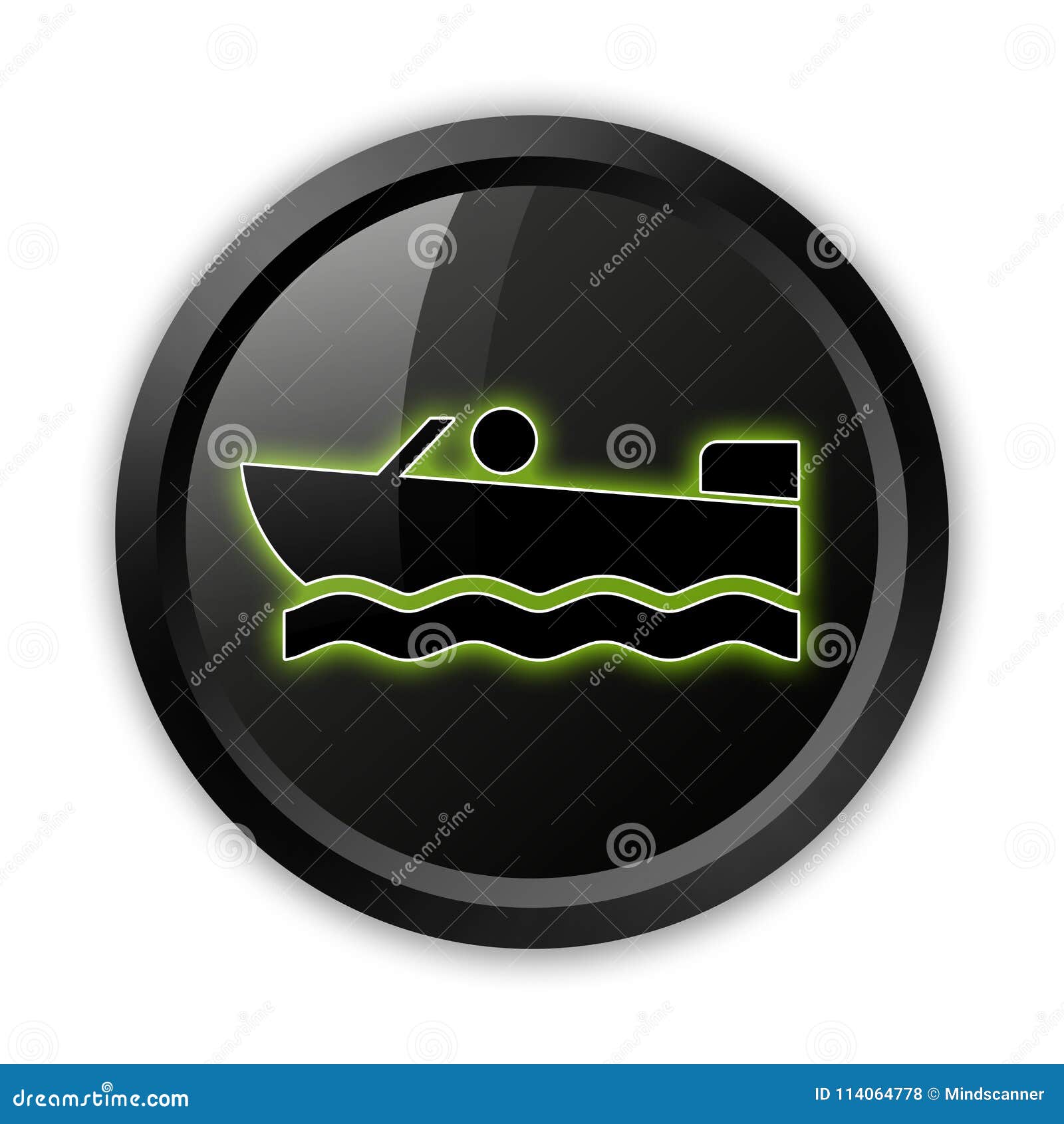 Ikone, Knopf, Piktogramm-Motorboot Stock Abbildung - Illustration von ...