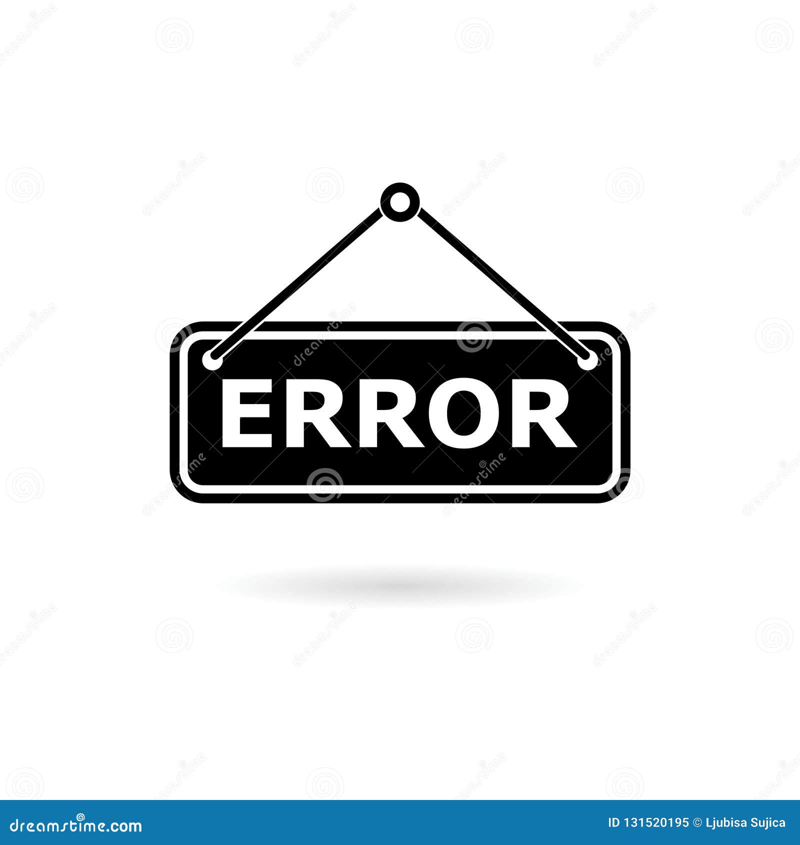 Ikone Schwarze Fehlerzeichen, Der Fehlermeldung Oder Logo Vektor ...