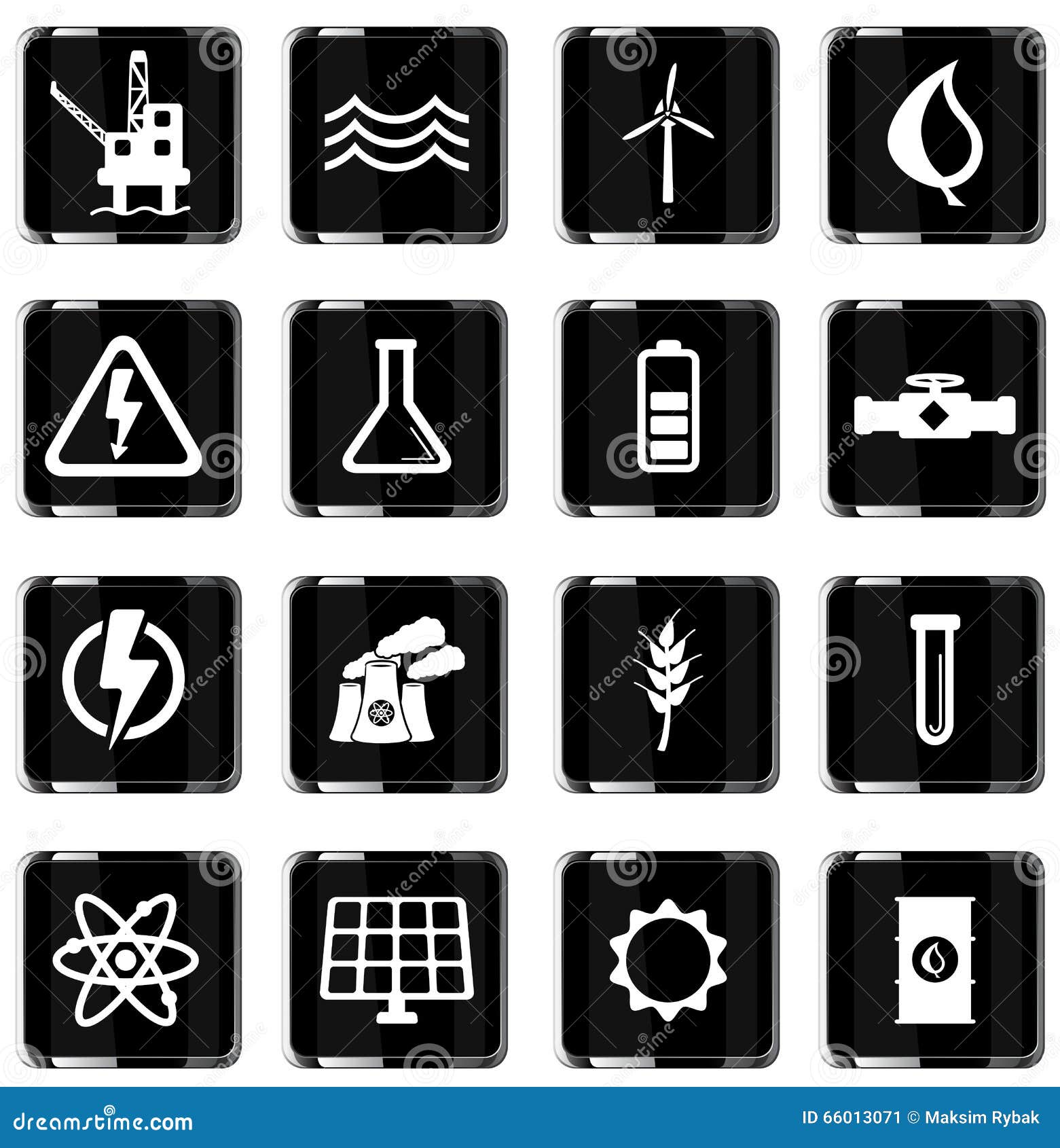 Ikonen Der Stromerzeugung Einfach Vektor Abbildung - Illustration von ...