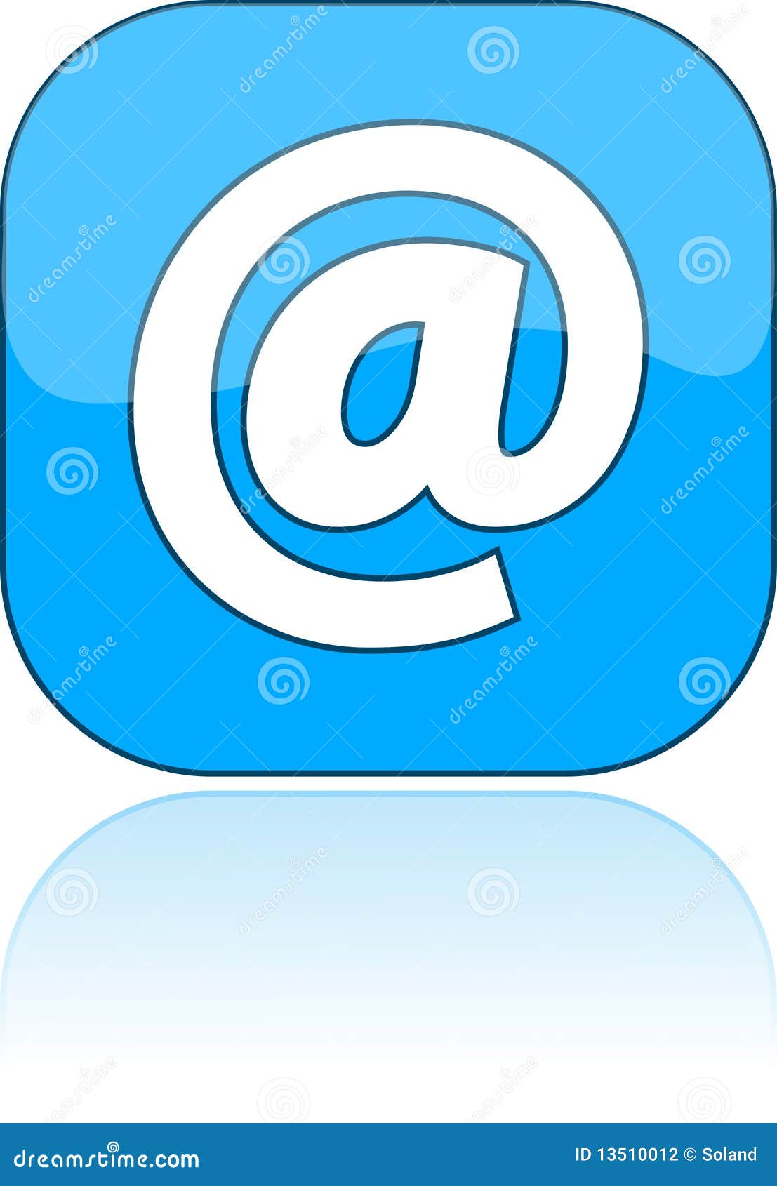Ikonen-eMail-Blau, Abbildung Vektor Abbildung - Illustration von glatt ...