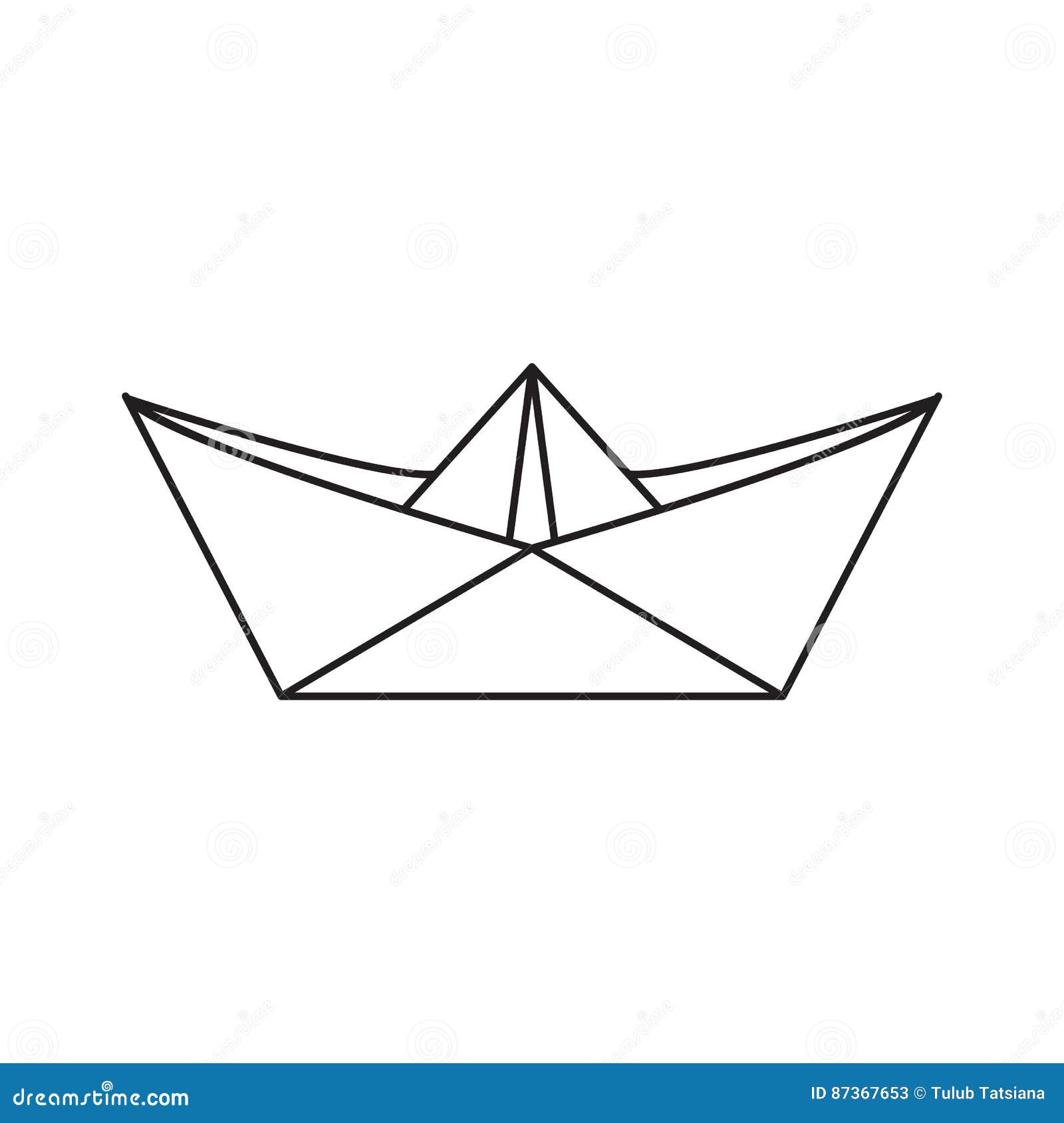 Ikonenpapierboot in Der Entwurfsart Vektor Abbildung - Illustration von ...