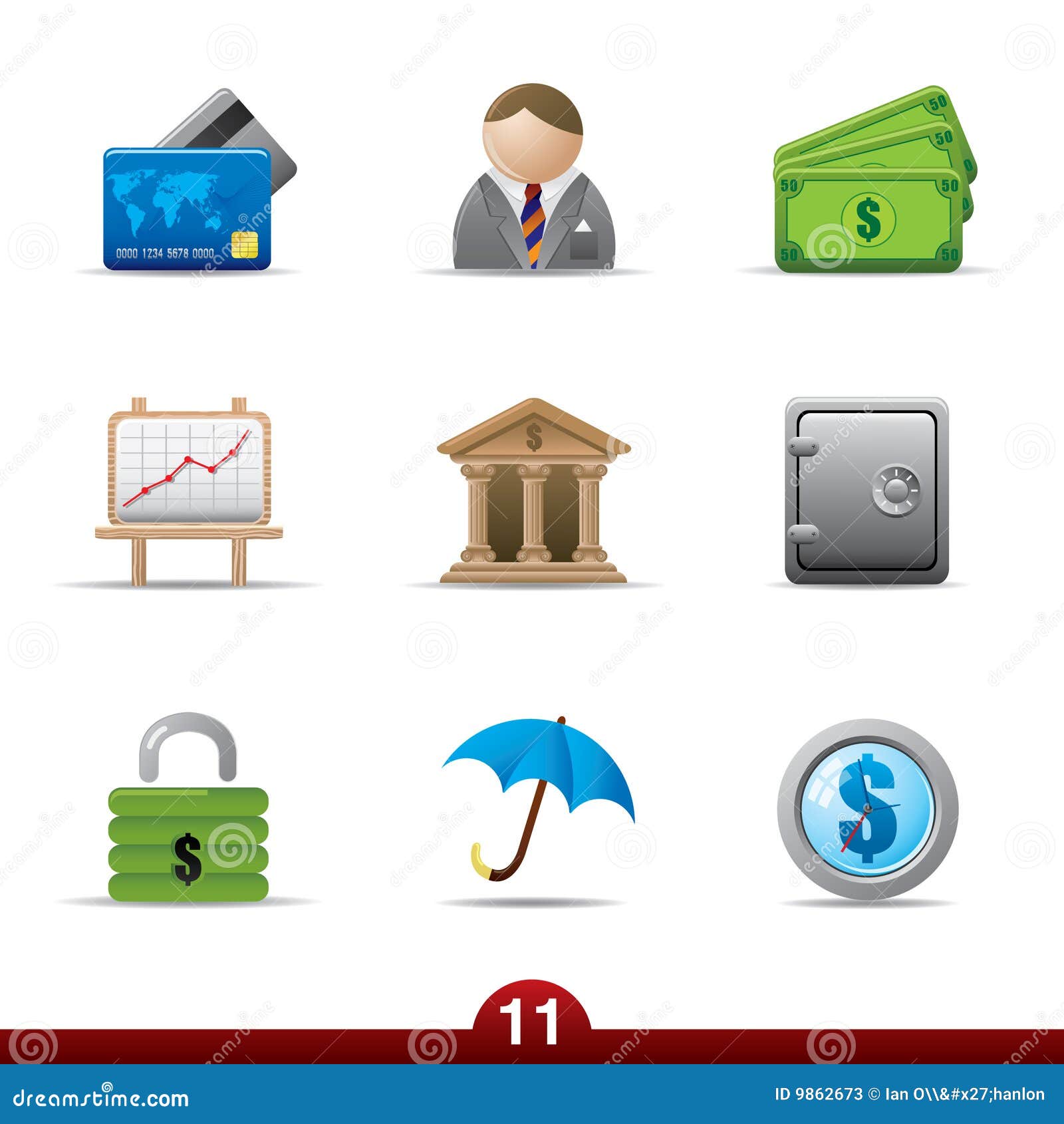 Ikonenserie - Finanzierung vektor abbildung. Illustration von anmerkung ...