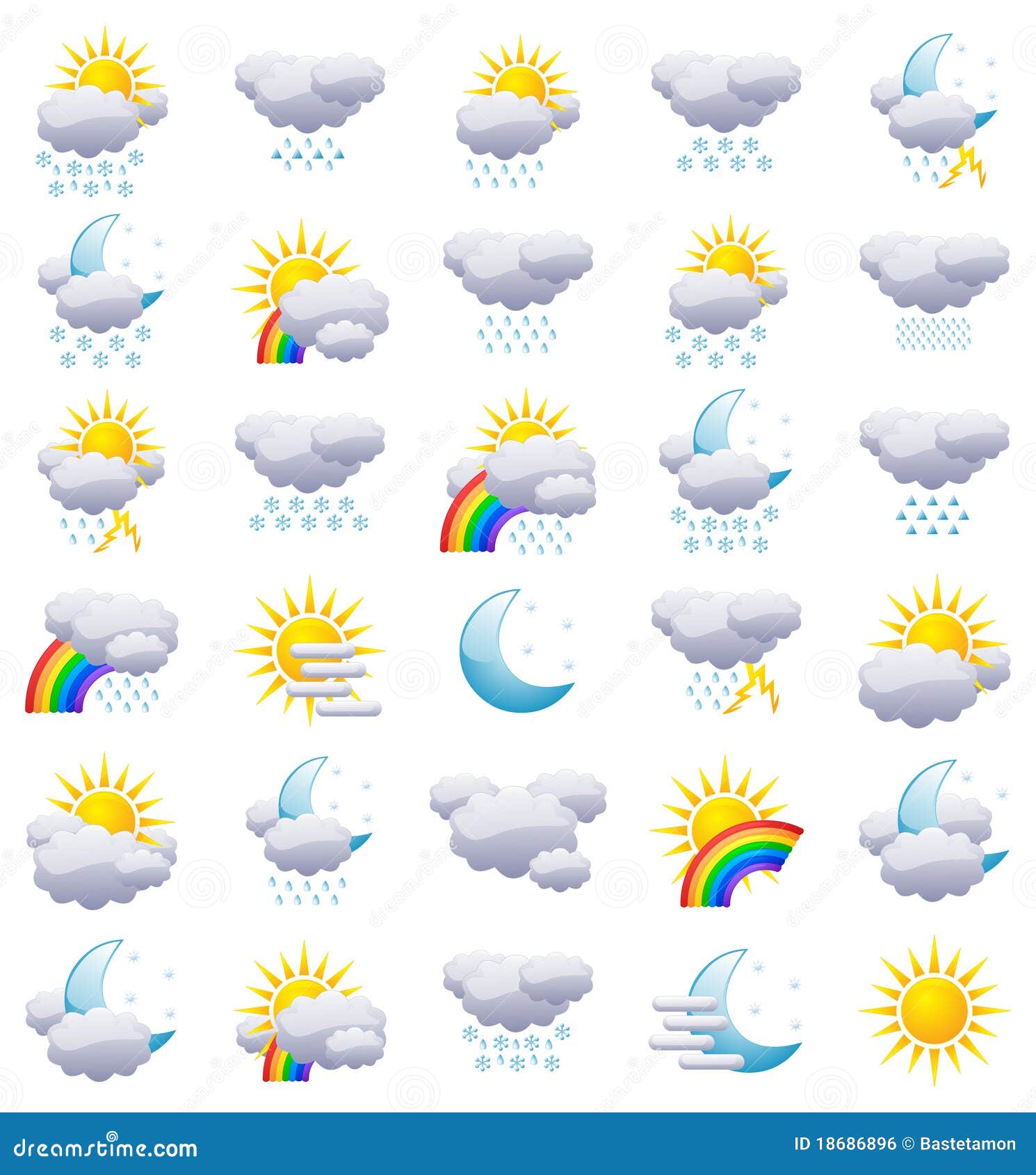 Ikony Pogoda Obraz Royalty Free - Obraz: 18686896