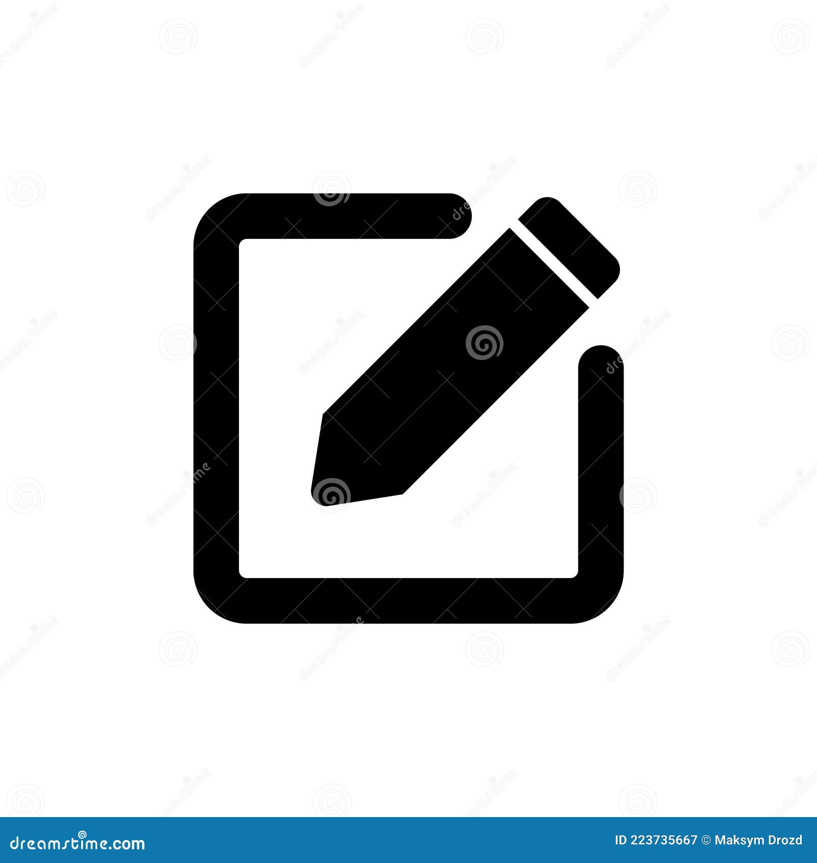 Ikoon-symbool Bewerken, Vector. Tekst- of Documentpictogram Bewerken ...