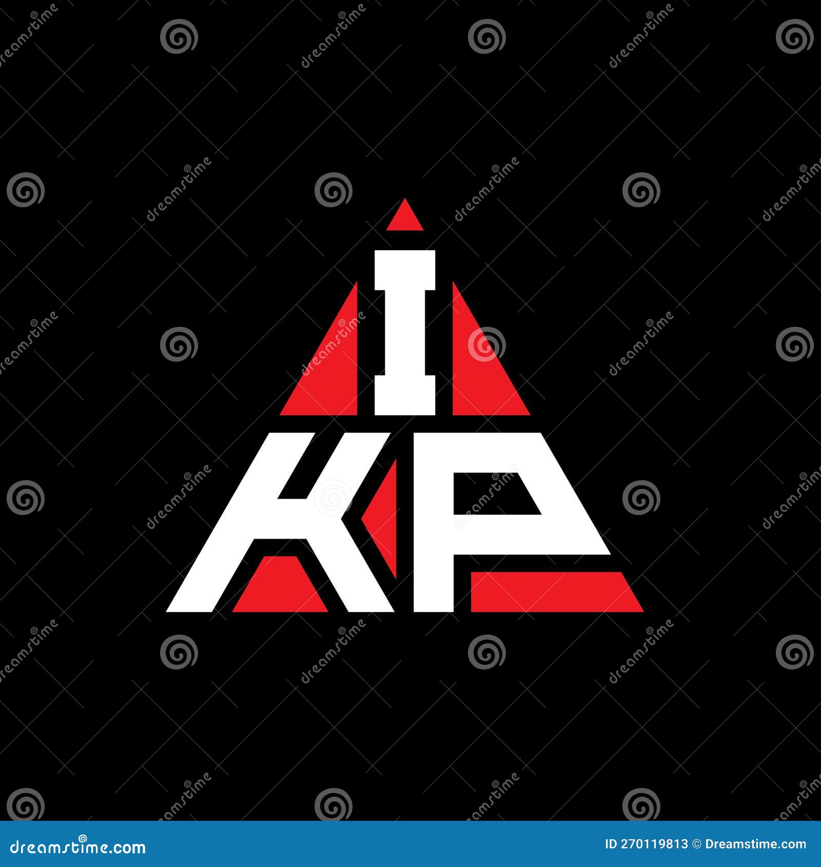 IKP Triangle Letter Logo Design with Triangle Shape. IKP Triangle Logo ...