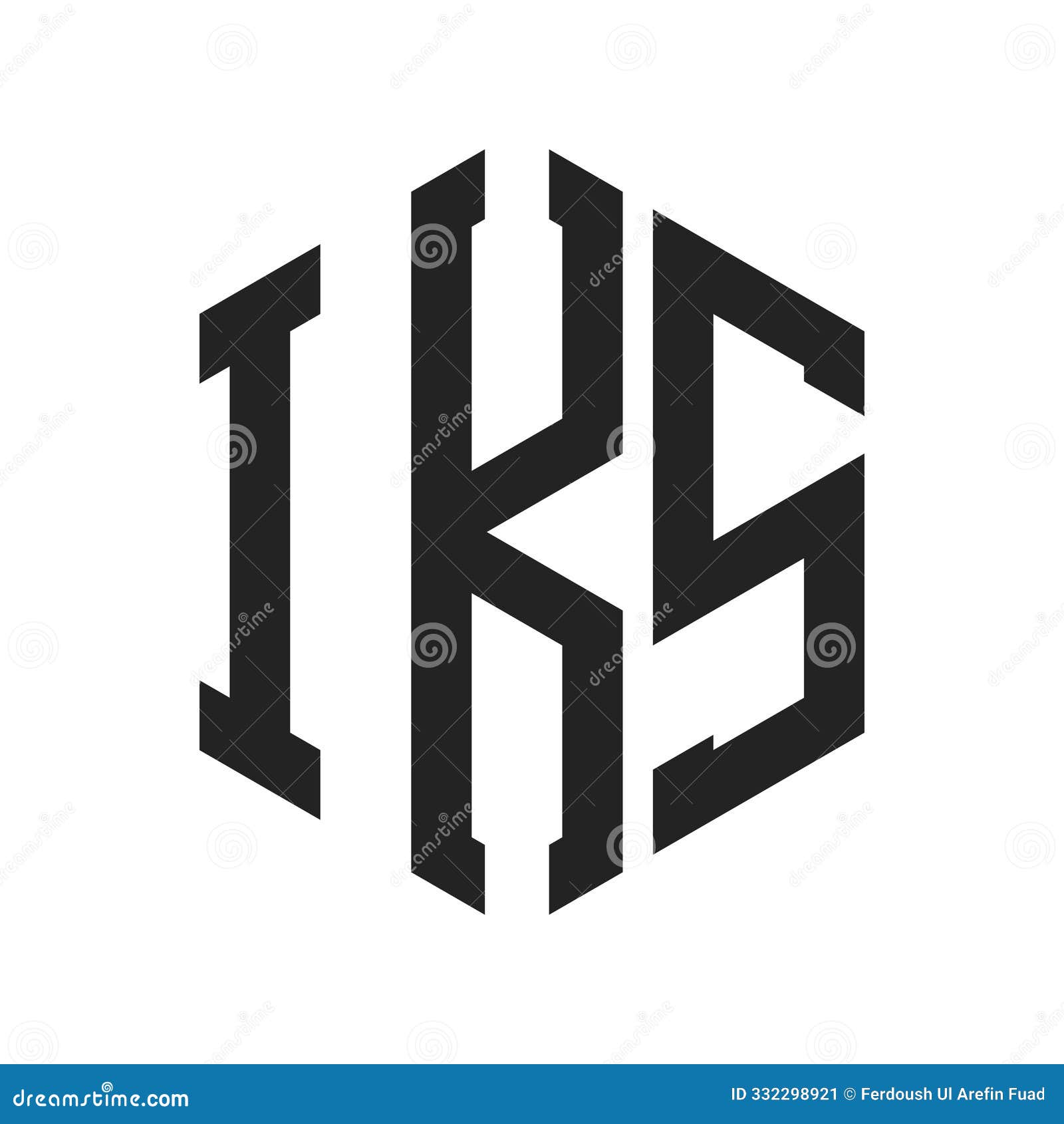 IKS Logo Design. Initial Letter IKS Monogram Logo Using Hexagon Shape ...
