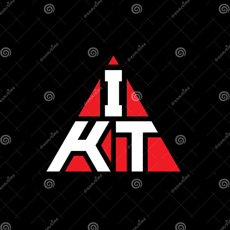 IKT Triangle Letter Logo Design with Triangle Shape. IKT Triangle Logo ...