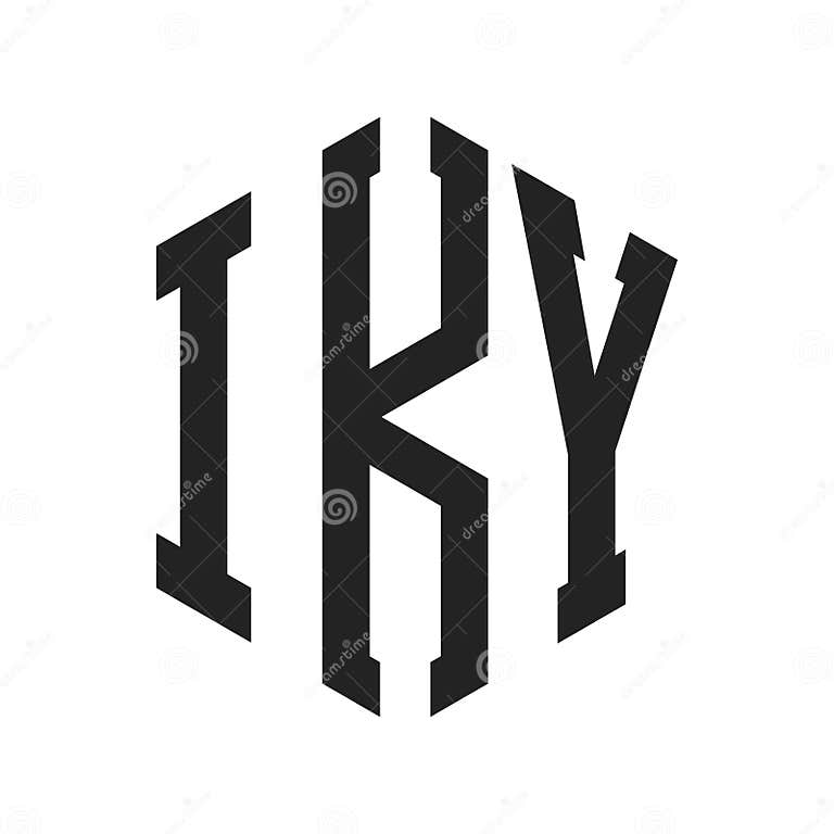 IKY Logo Design. Initial Letter IKY Monogram Logo Using Hexagon Shape ...